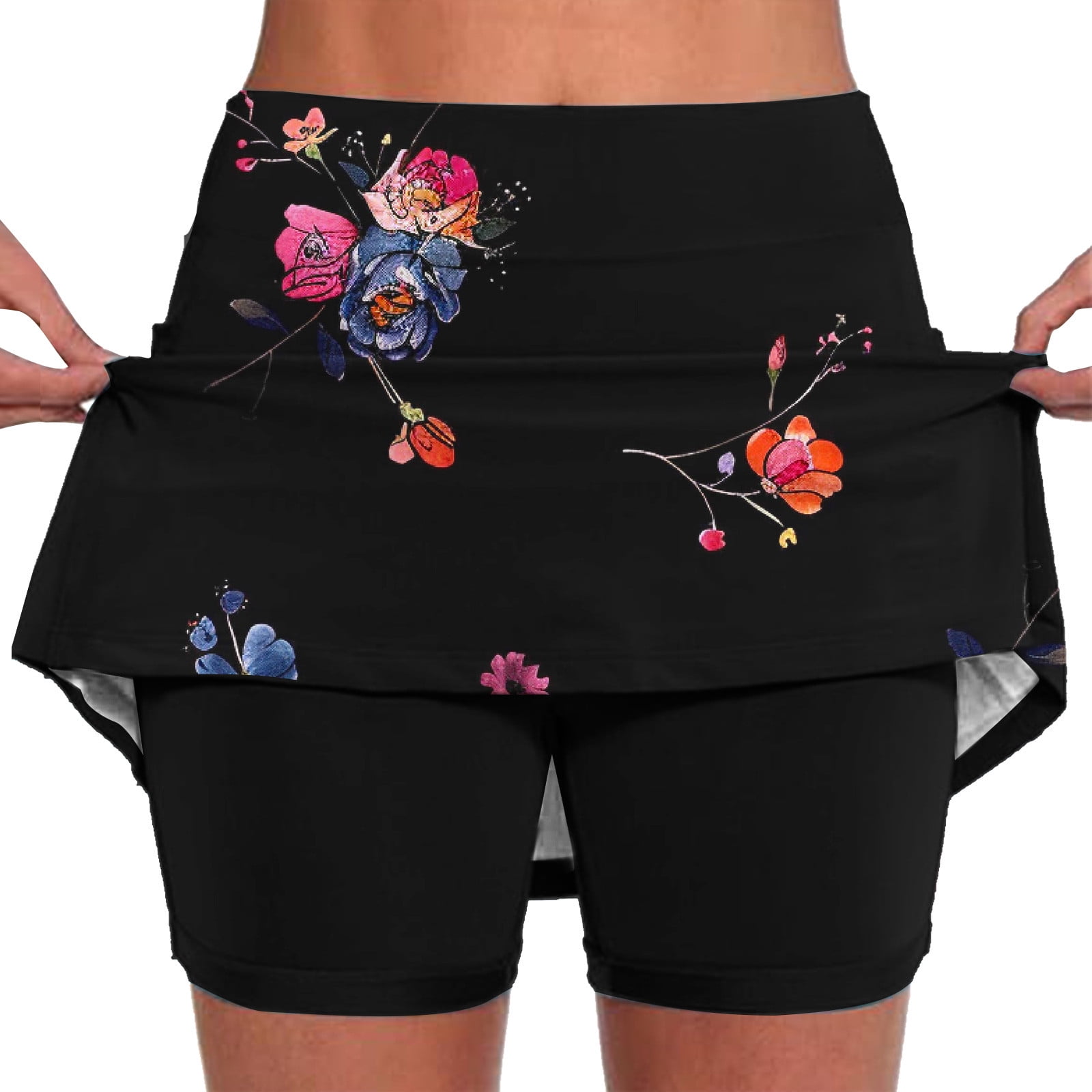 Women's Athletic Tennis Skorts with Pockets Built-in Shorts Golf Active ...