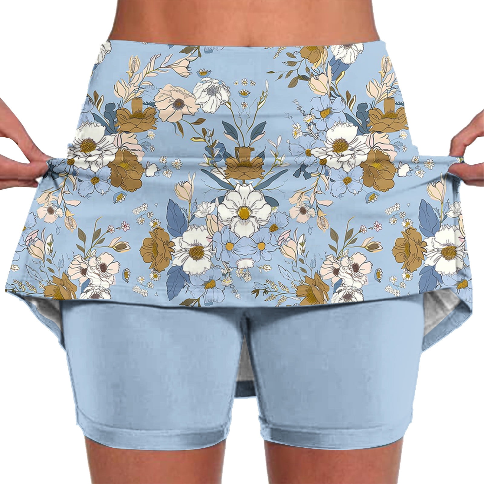 Women's Athletic Tennis Skorts with Pockets Built-in Shorts Golf Active ...