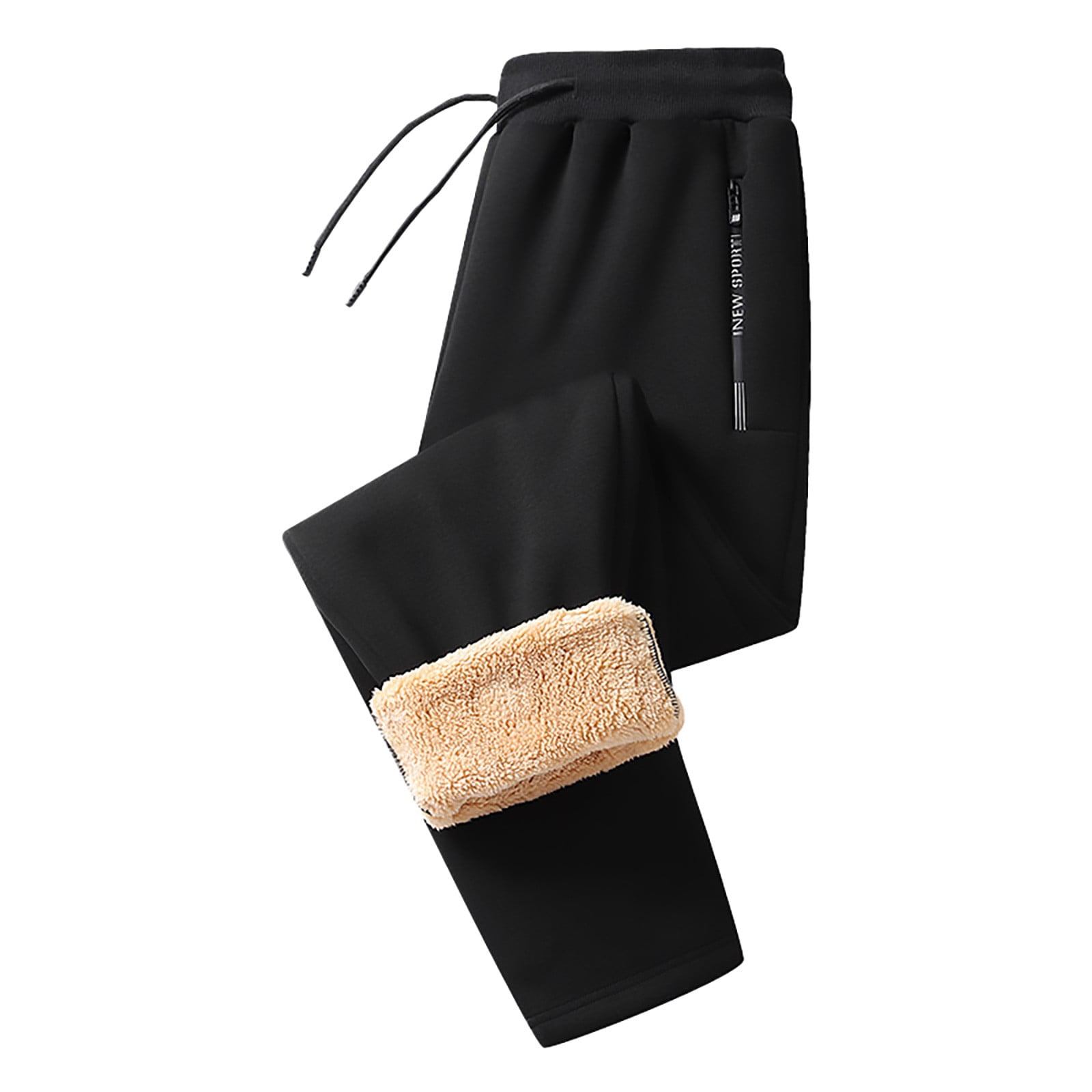 Women's Autumn Winter Thermal Fleece Lined Pants, High Waist Elastic ...