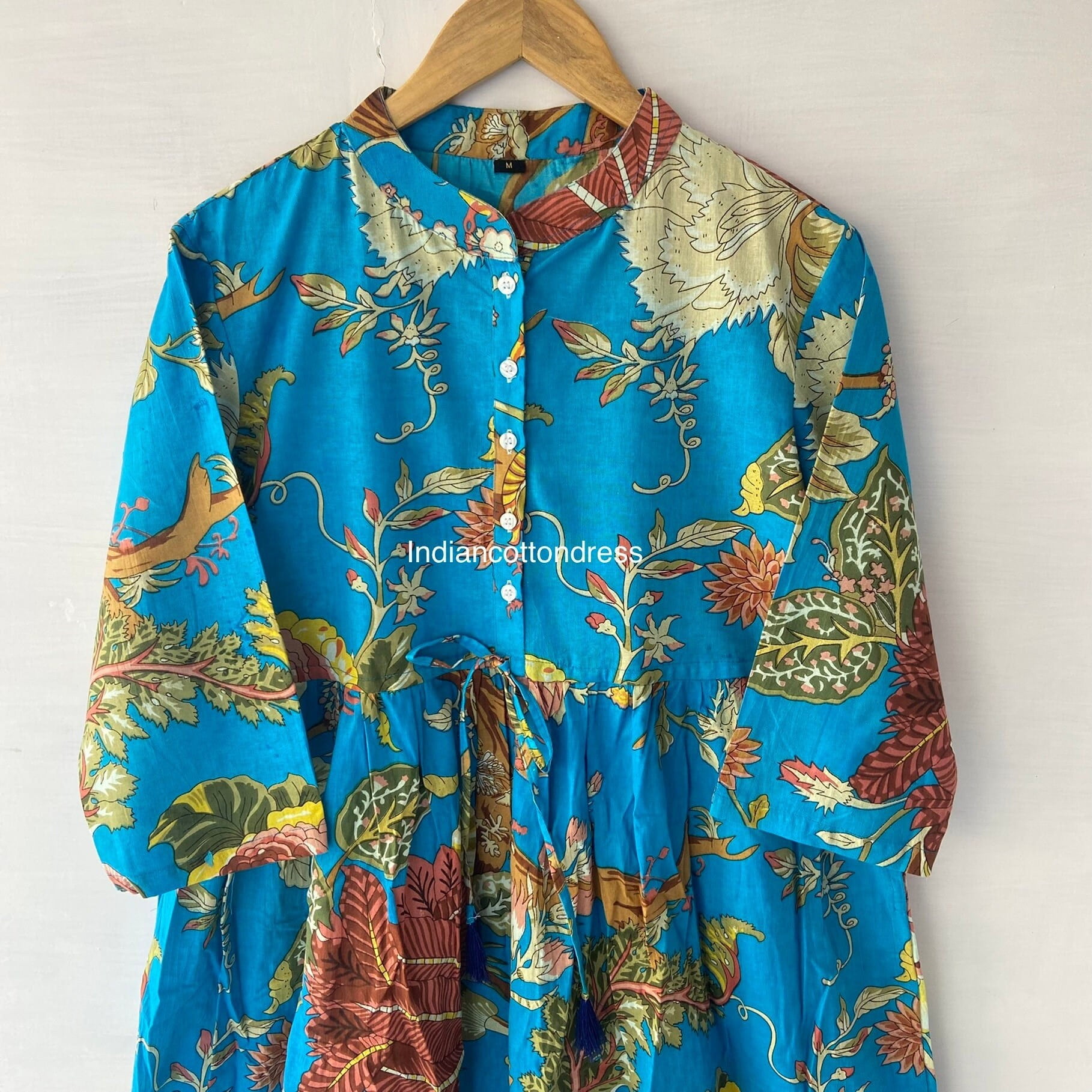 Women's BOHO Dress/ Cotton dress - Summer Cotton Dress - Hand Block ...