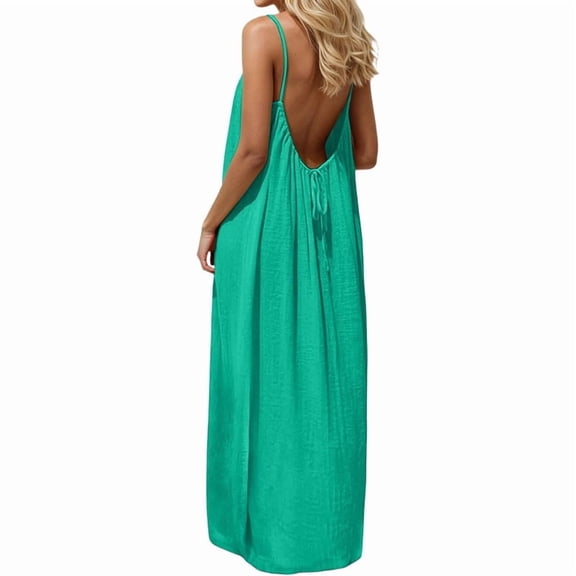 Backless Cami Dresses for Women Cami Lounge Dress Backless Color ...