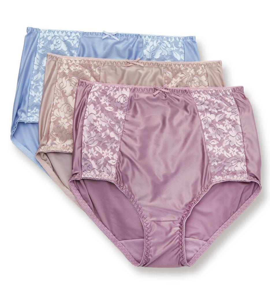 Women's Bali DFDBB3 Double Support Brief Panty - 3 Pack (Gloss ...