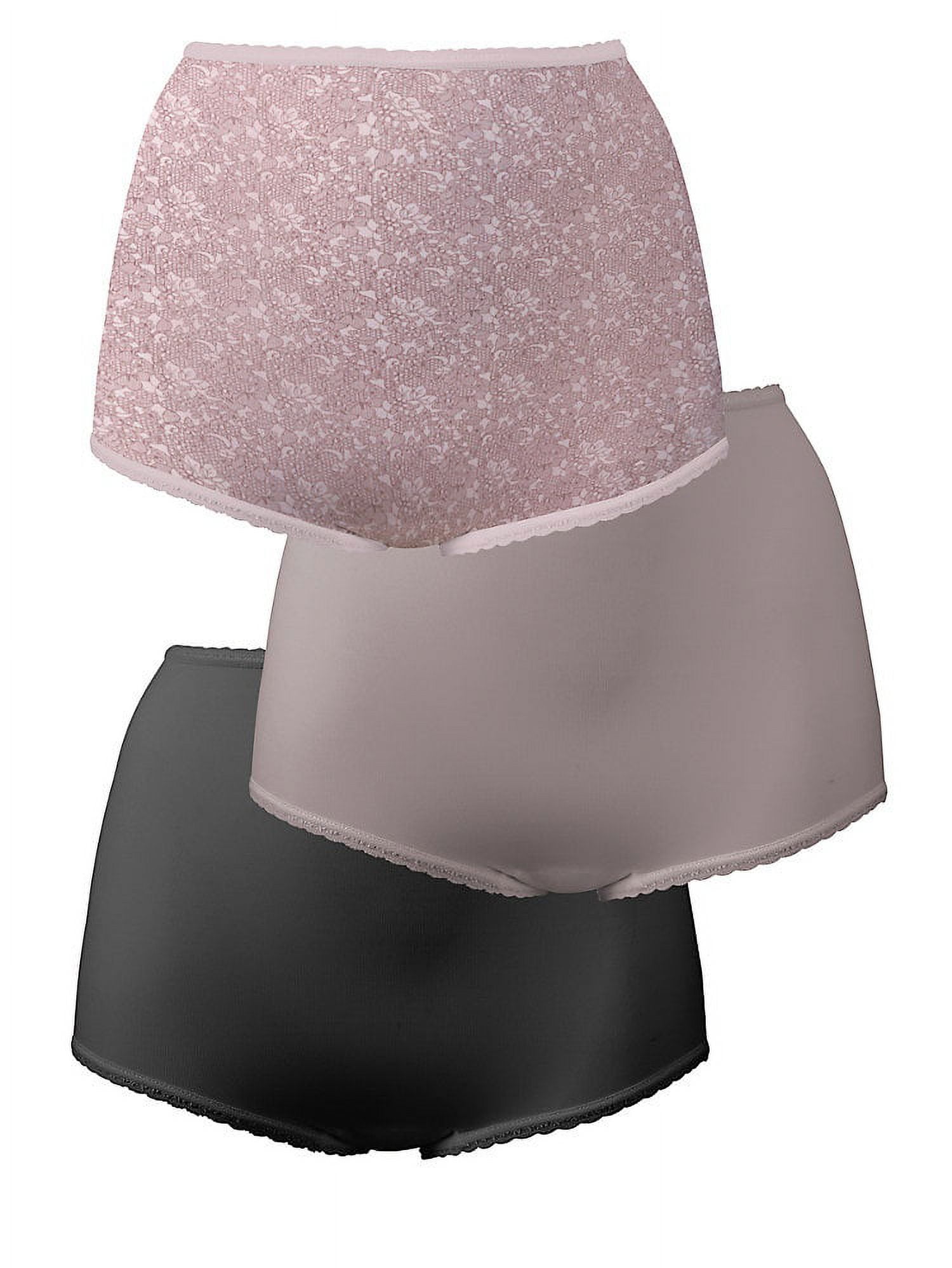 Bali Skimp Skamp Brief, 3-Pack Pink Chic Lace Print/Warm Steel/Black 11 ...