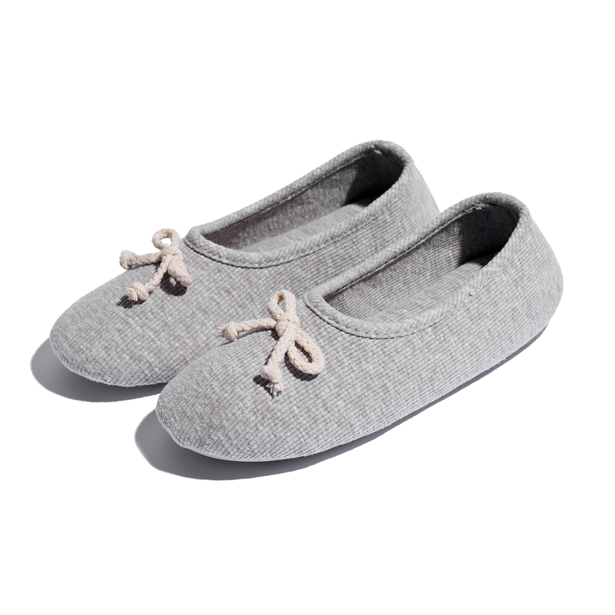 Women's Ballerina House Slippers Anti-Skid Comfy Warm Ballet Style ...