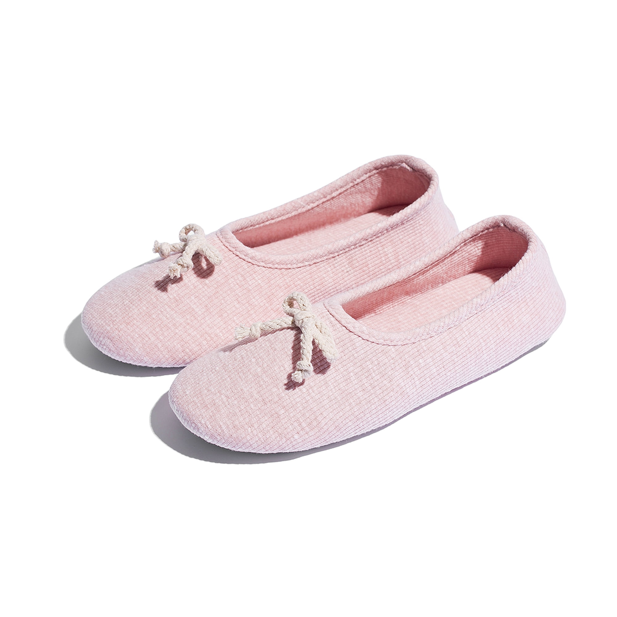 Women's Ballerina House Slippers Anti-Skid Comfy Warm Ballet Style ...