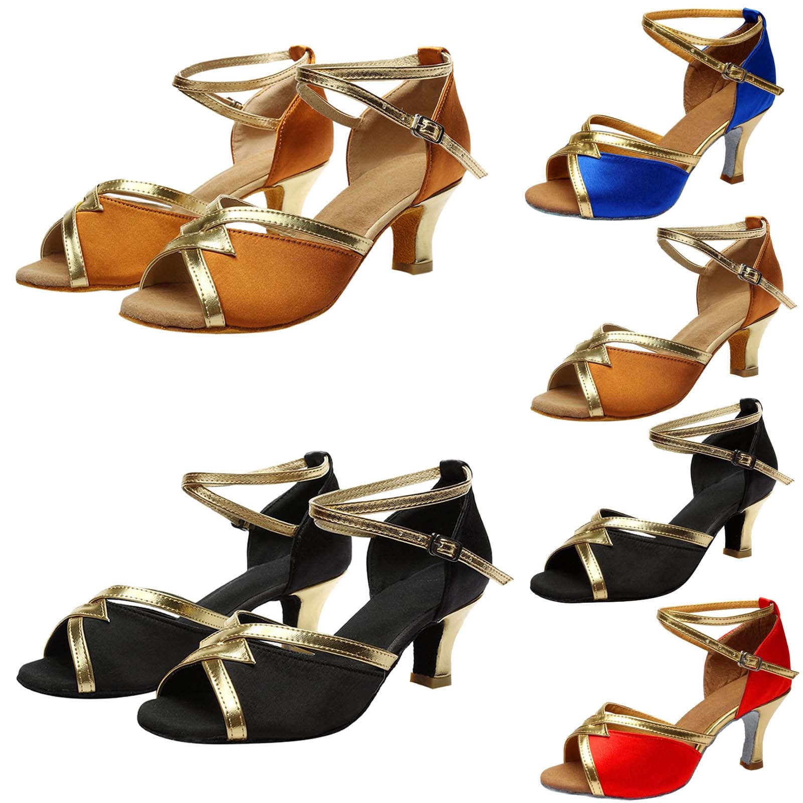 Women's Ballroom Dance Shoes Professional Latin Salsa Dancing Shoes ...