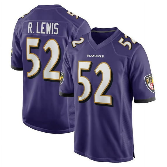 Women's Baltimore R.Lewis 52 Purple Sports Player Game Stitched Name ...