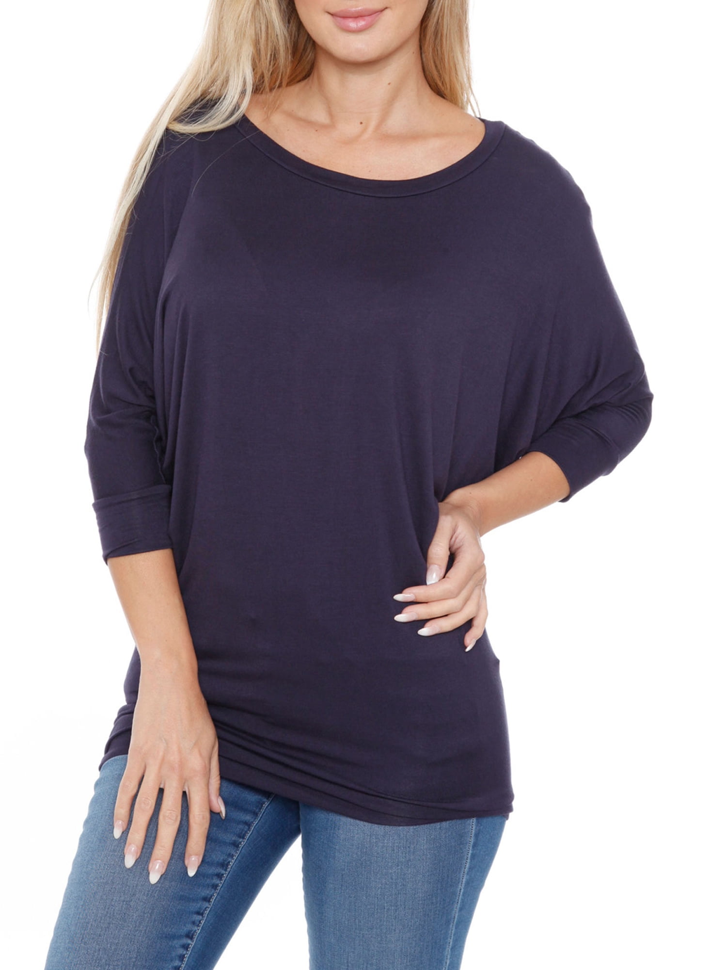 Women's Banded Dolman Top - Walmart.com