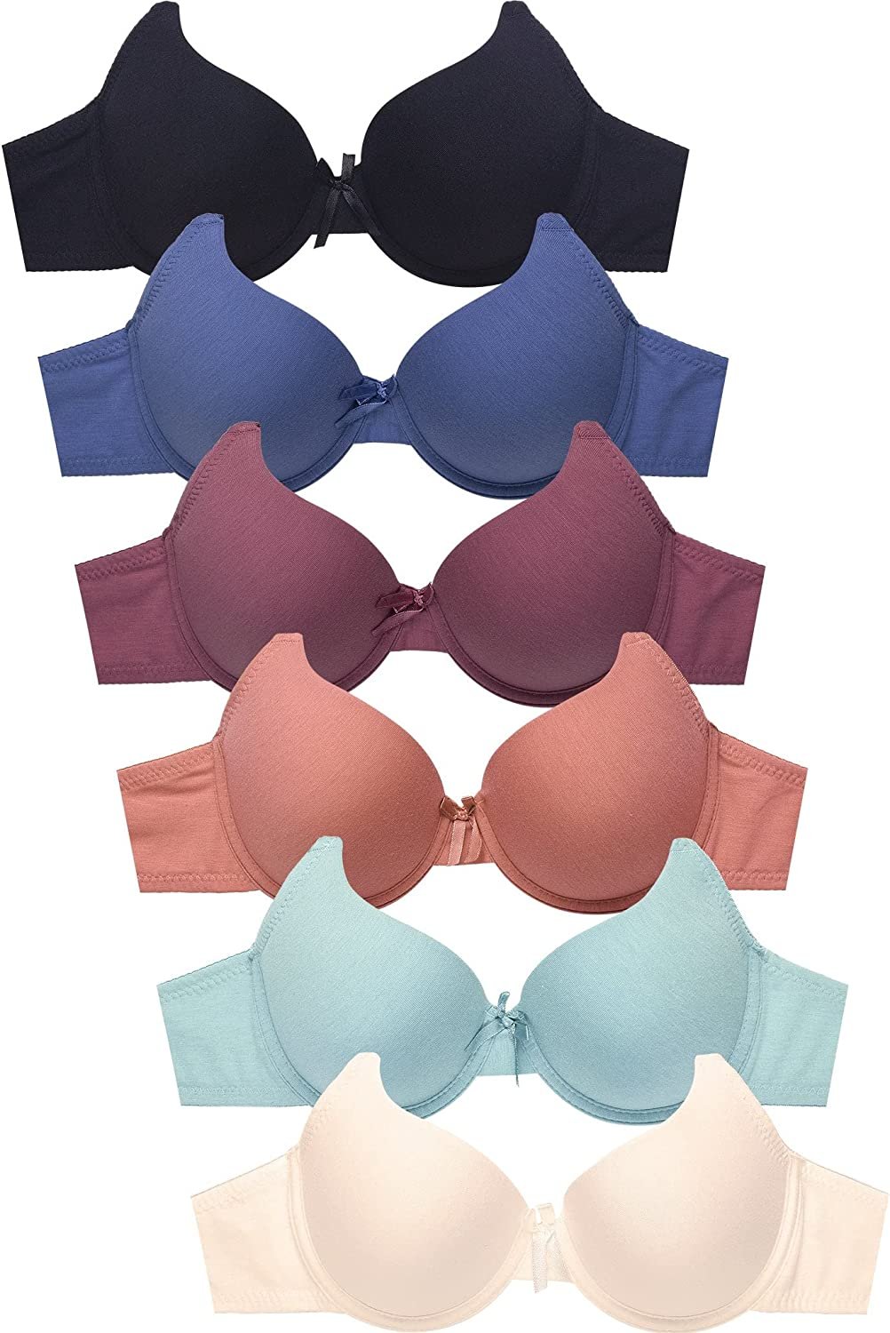 Women's Basic Plain Lace Bras Pack of 6- Various Styles - Walmart.com