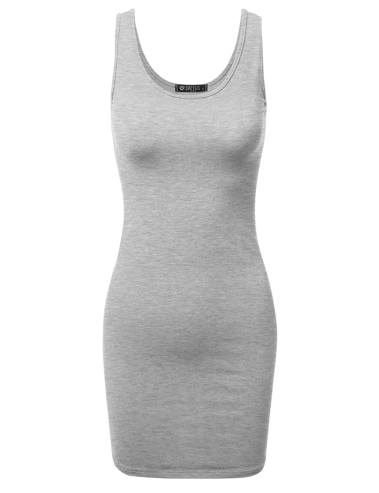 Women's Basic Scoop Neck Sleeveless Bodycon Mini Tank Dress - Walmart.com
