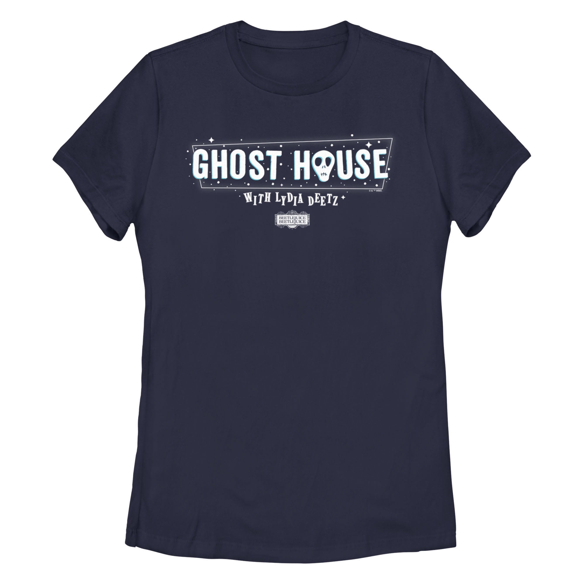 Women's Beetlejuice Beetlejuice Ghost House With Lydia Deetz Graphic T ...