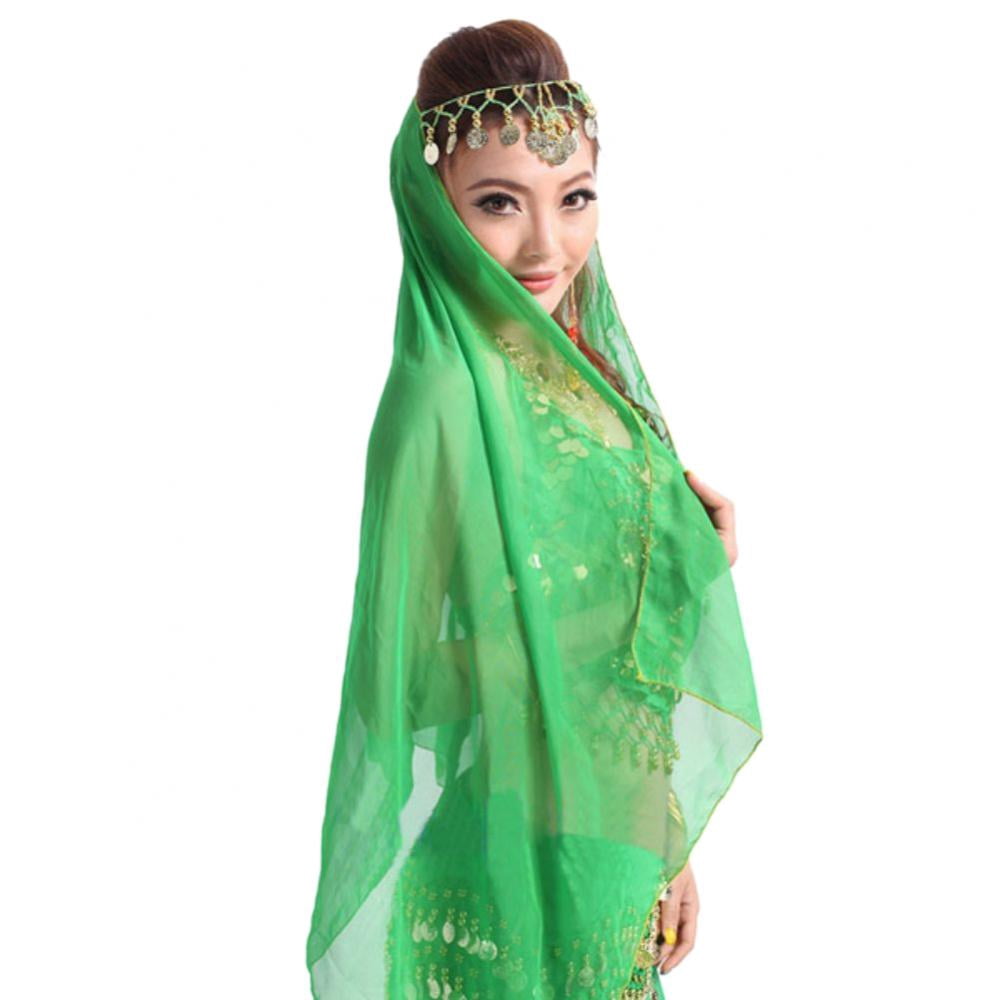 Women's Belly Dance Big Headscarf Indian Tribal Chiffon Veil Gypsy ...