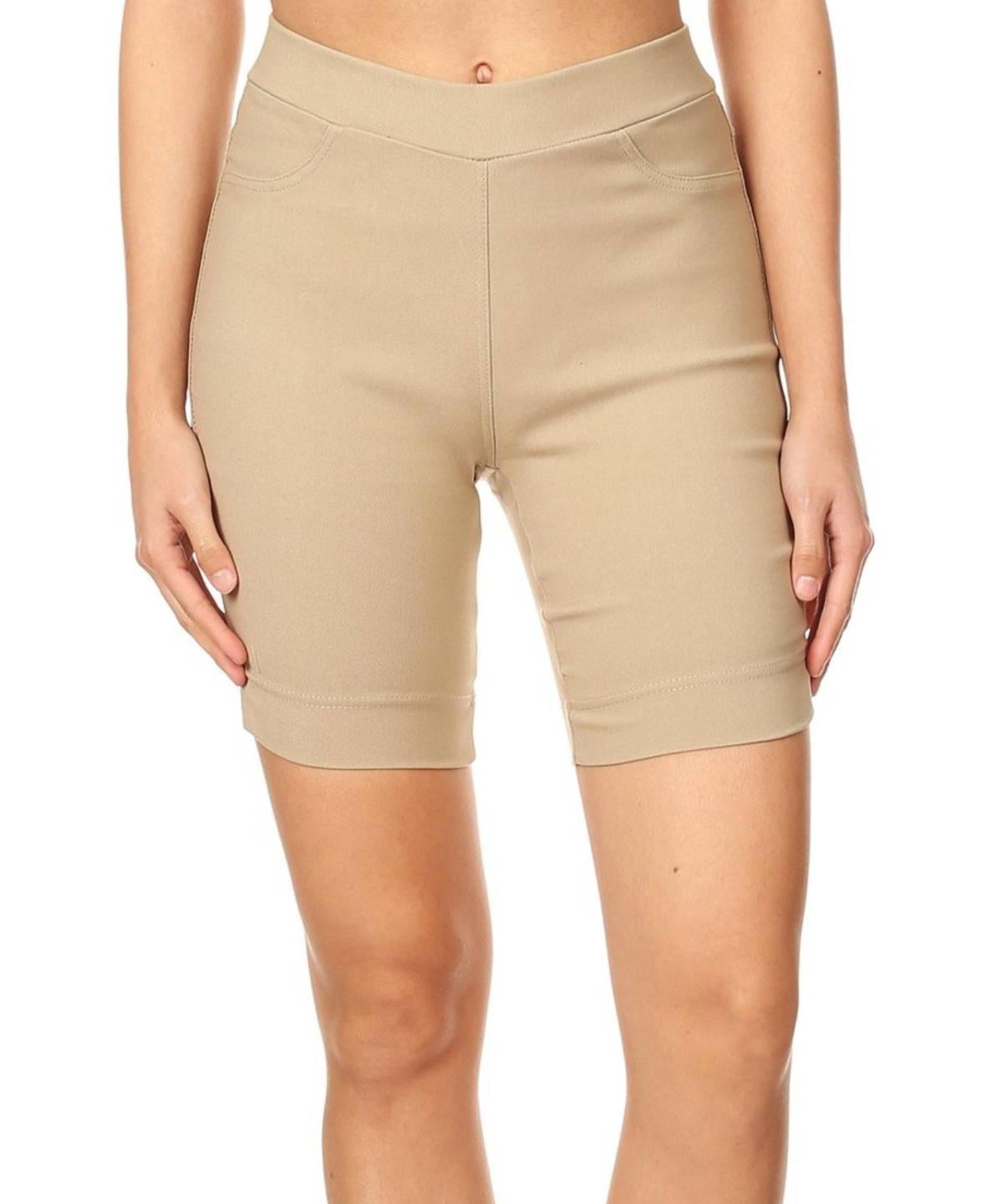 Women's Bermuda Shorts Jean Style Pull On Stretch Casual Short With ...