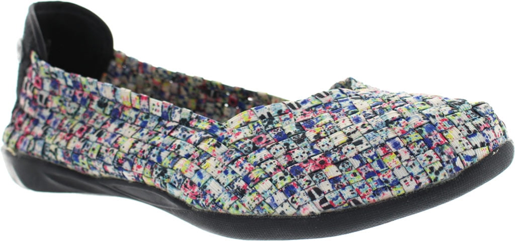 Bernie Mev Women's Catwalk Flat Ballerina, Woven Elastic Upper, Memory ...
