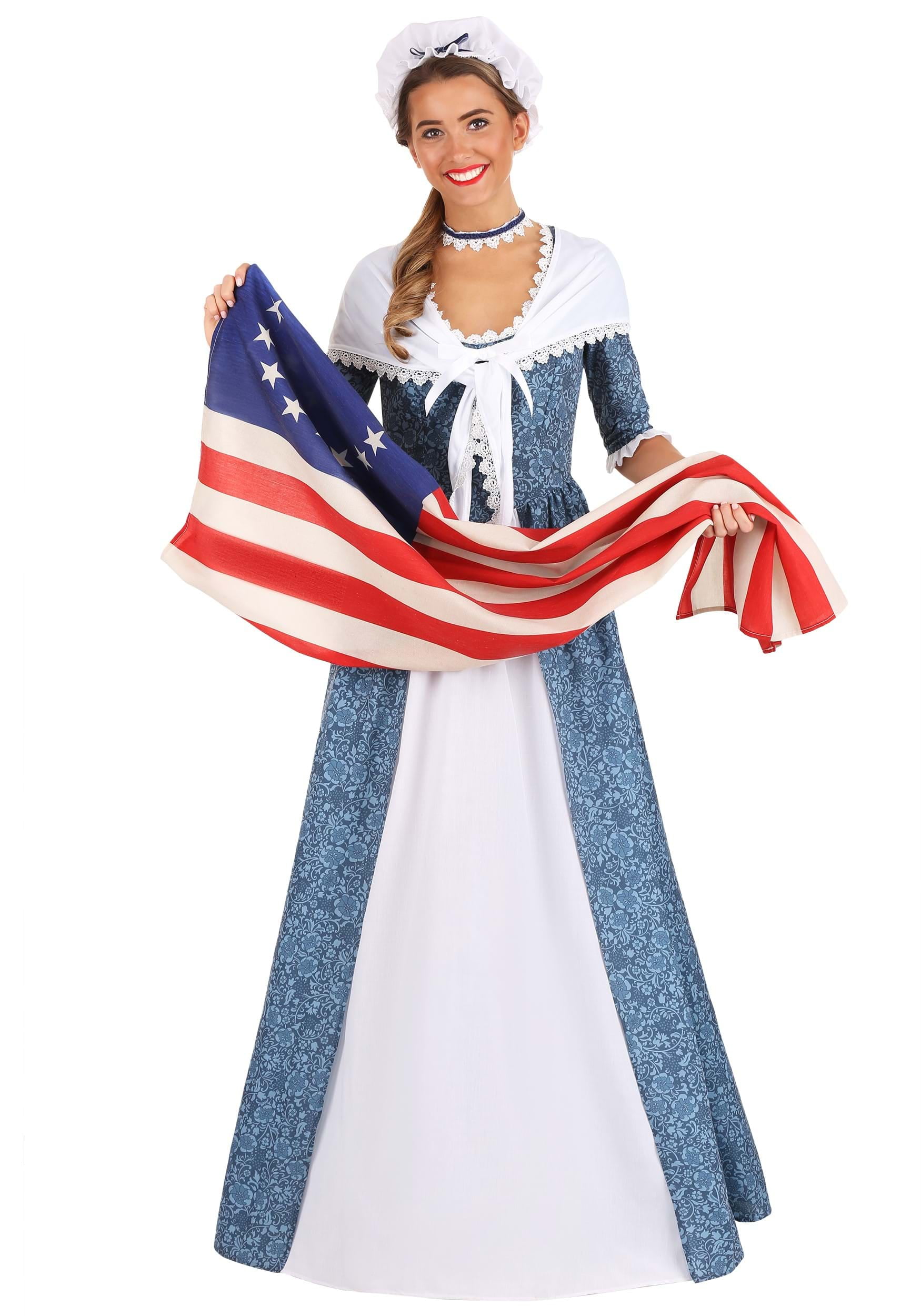 FUN Costumes, Women's Betsy Ross Costume, Colonial Style - Walmart.com