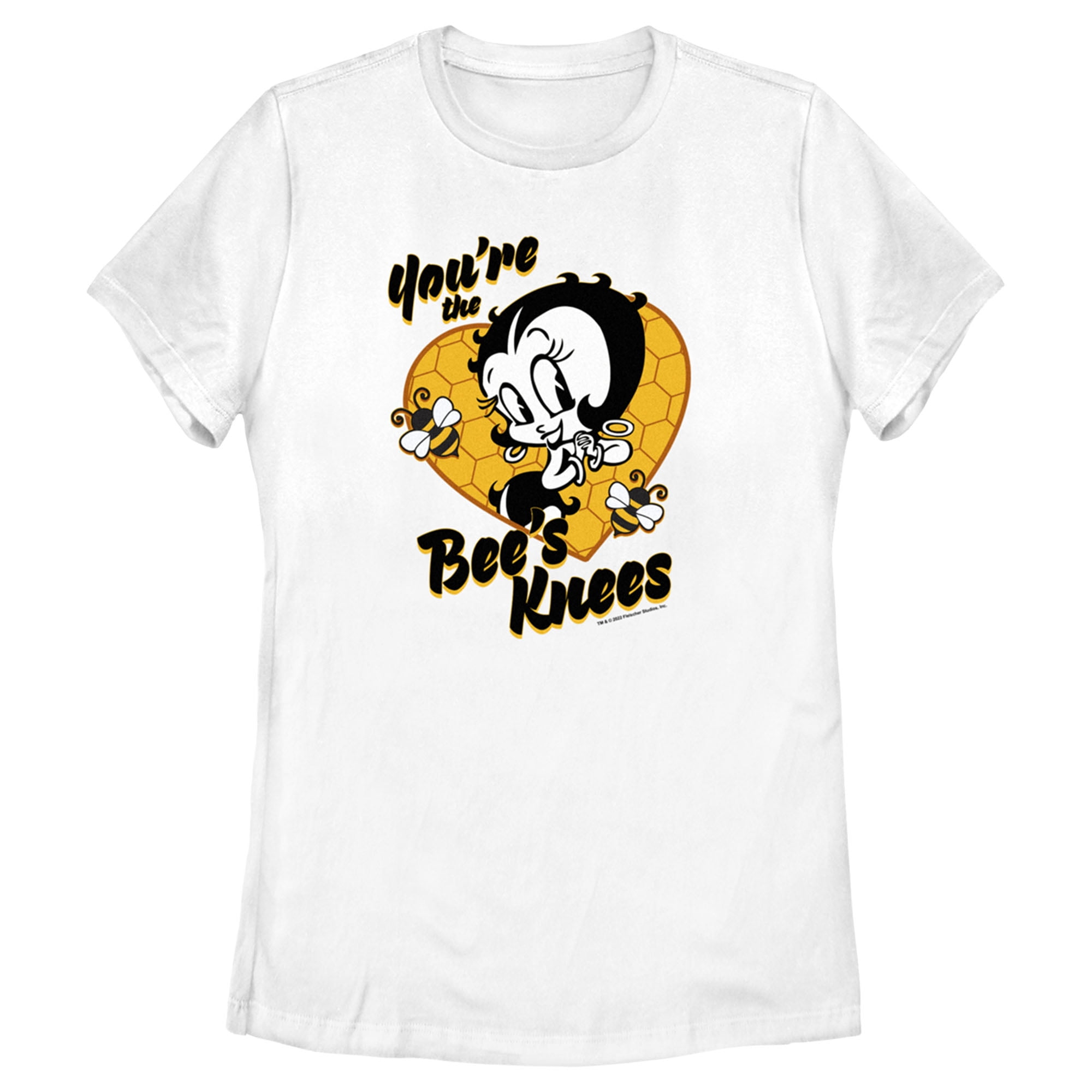 Women's Betty Boop You're the Bee's Knees Graphic Tee White X Large ...