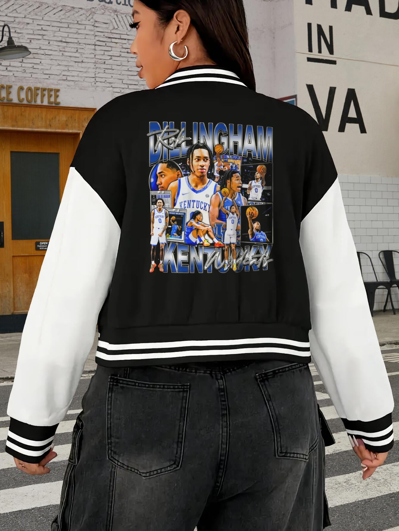 Women's Big Size Baseball Jacket Hoodie Vintage Rob Dillingham Artwork ...
