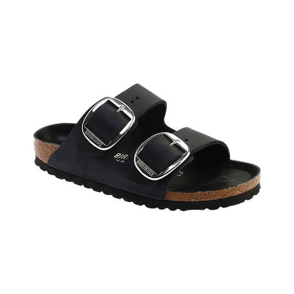 Birkenstock Women's Arizona Big Buckle Slide, Oiled Leather, Anatomical ...
