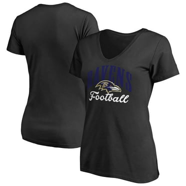 Women's Black Baltimore Ravens Lovely V-Neck T-Shirt - Walmart.com