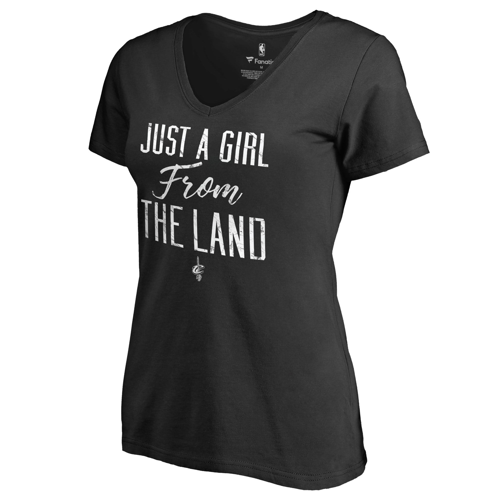 Women's Black Cleveland Cavaliers Just a Girl V-Neck T-Shirt - Walmart.com