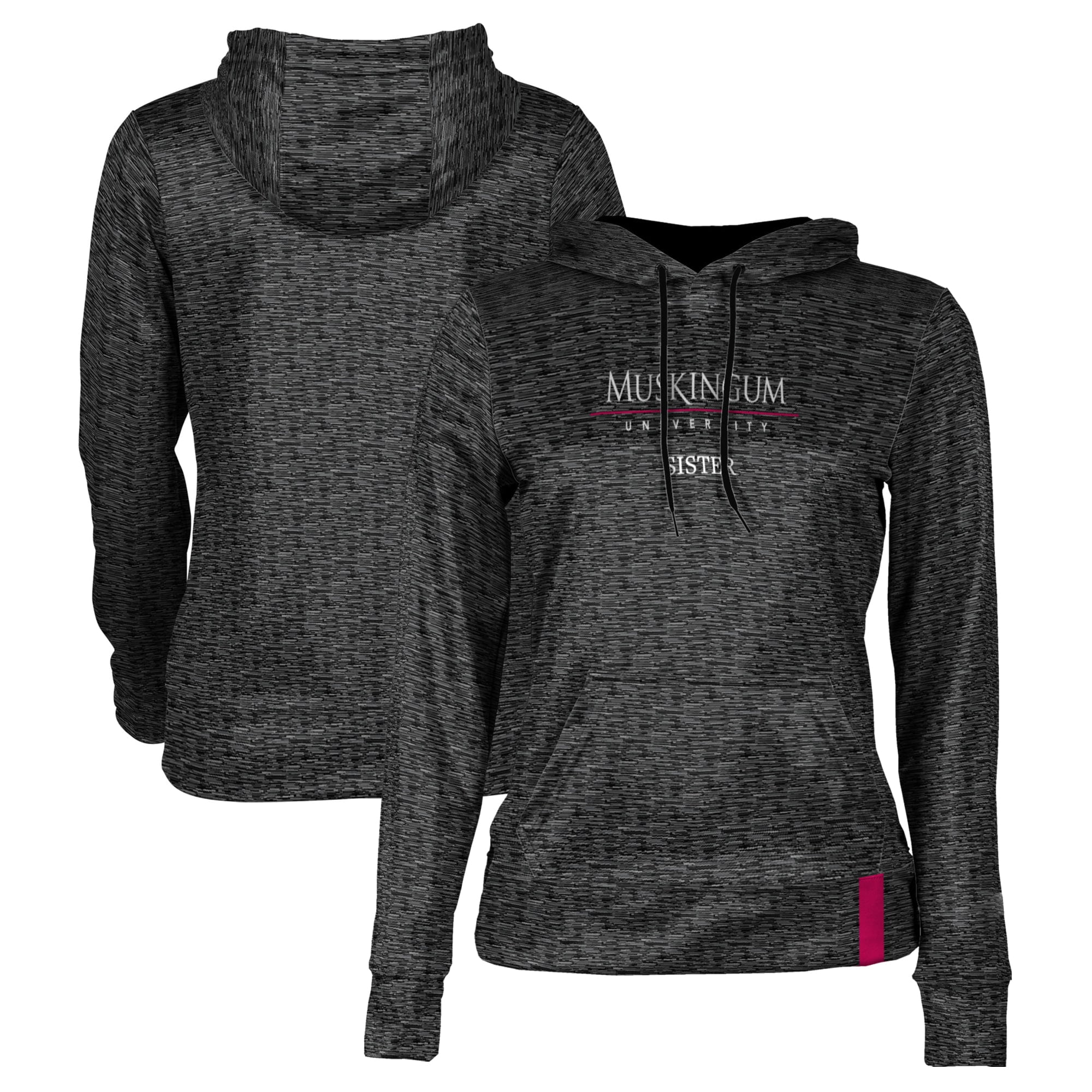 Women's Black Muskingum Muskies Sister Pullover Hoodie - Walmart.com