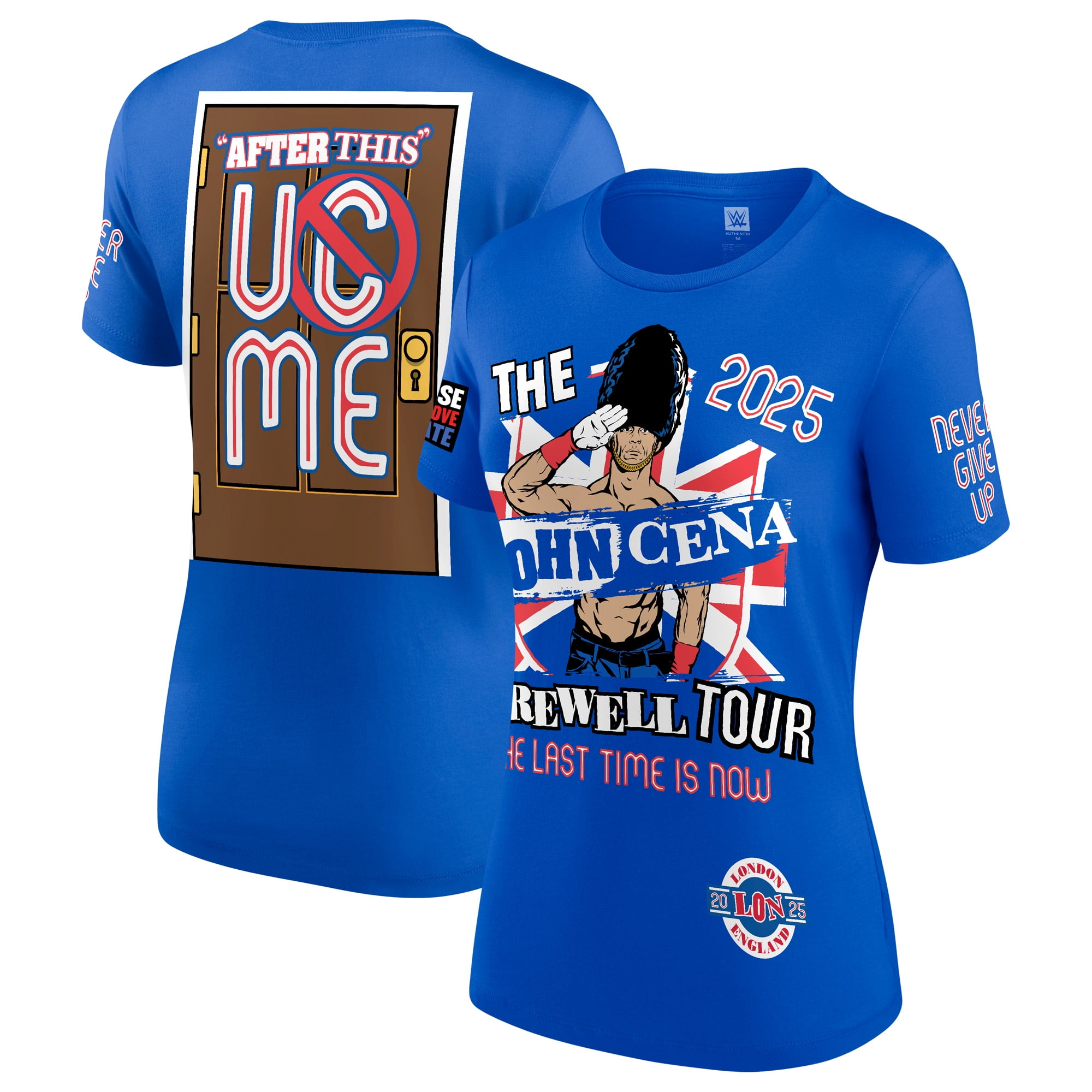 Women's Blue John Cena Farewell Tour 2025 London T-Shirt - Walmart.com