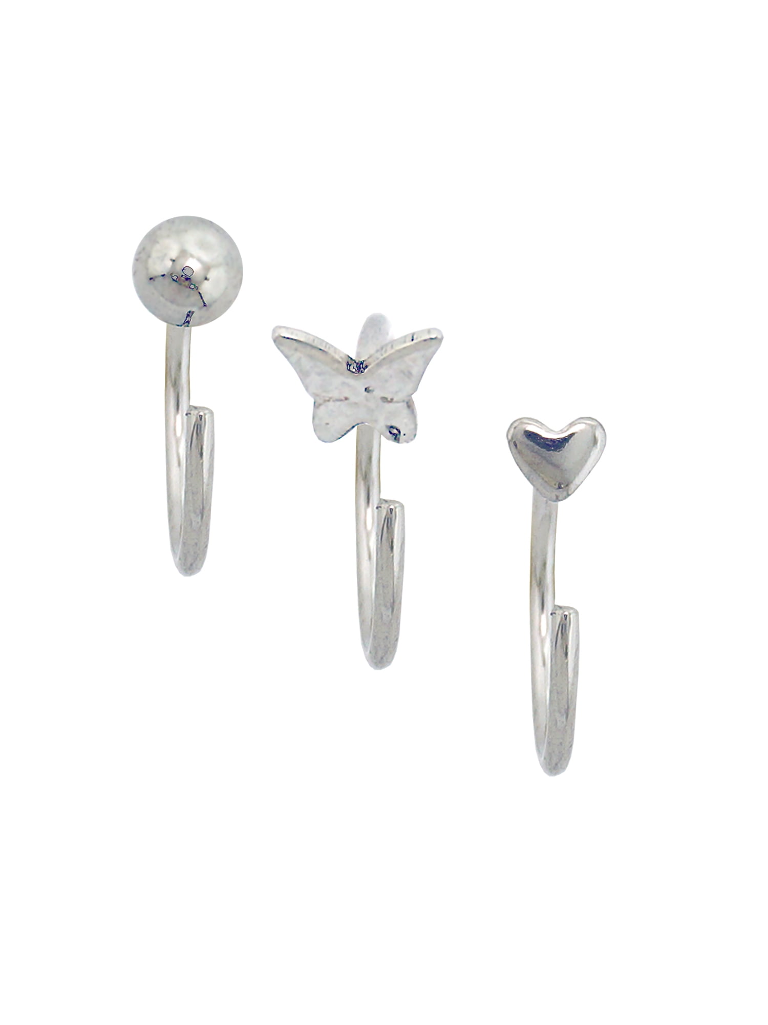 Women's Body Jewelry 3 pack Escape Cartilage Ear Set, assorted designs ...