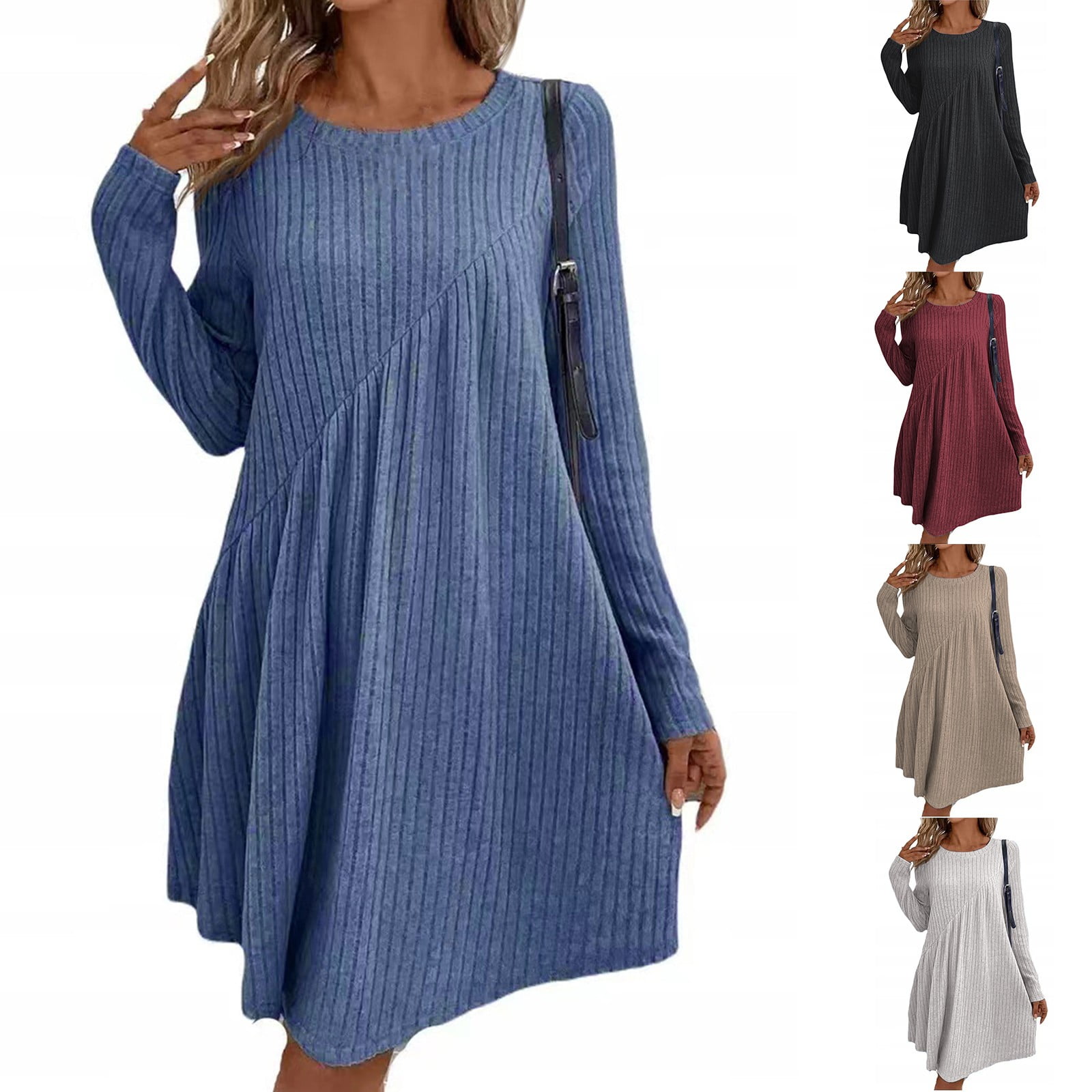 Women's Bodycon Dress Long Sleeve Sexy Slim Fit Waist Defining Hip ...