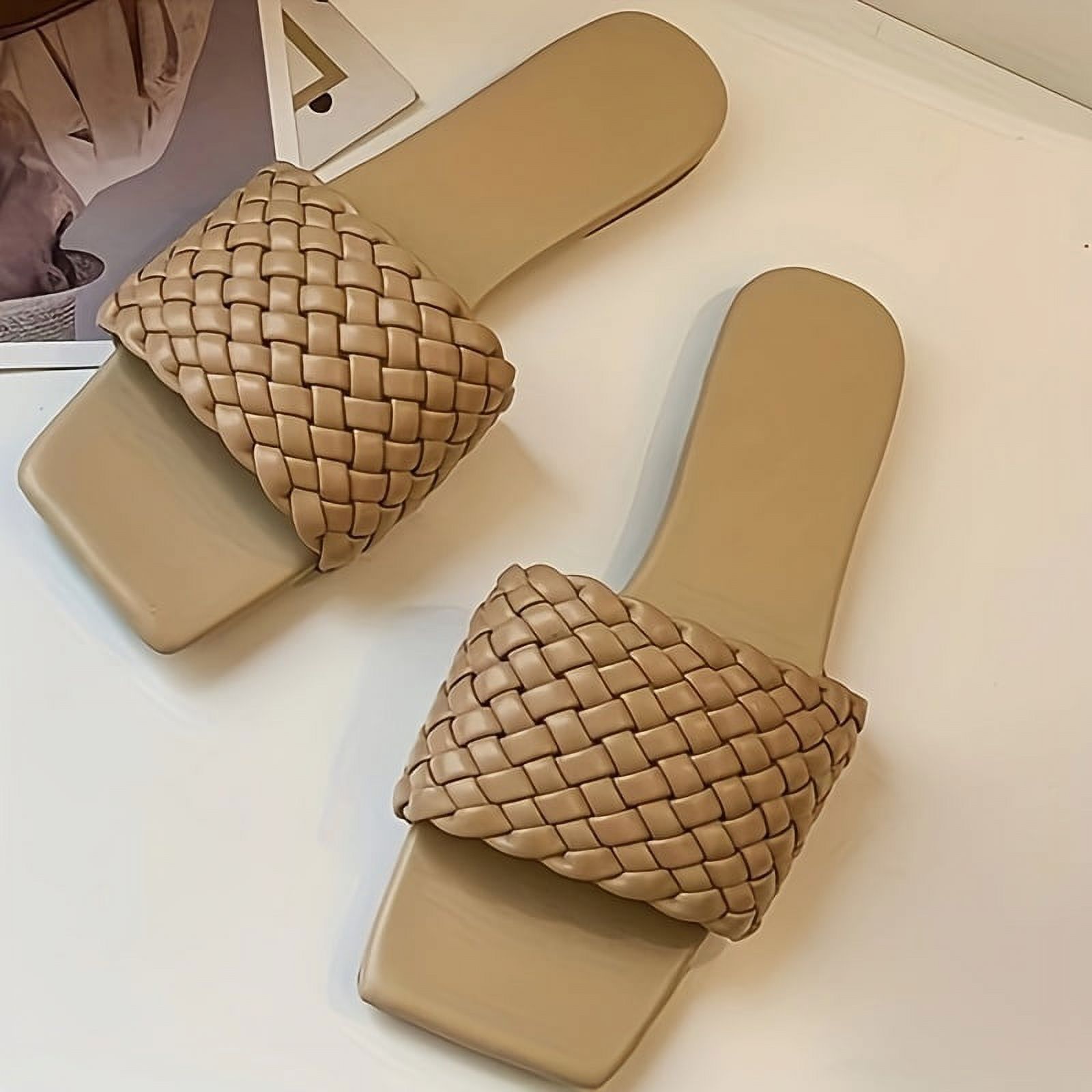 Women's Boho Sandals, Lightweight Flat Colorful Faux Pearl Decor Shoes ...