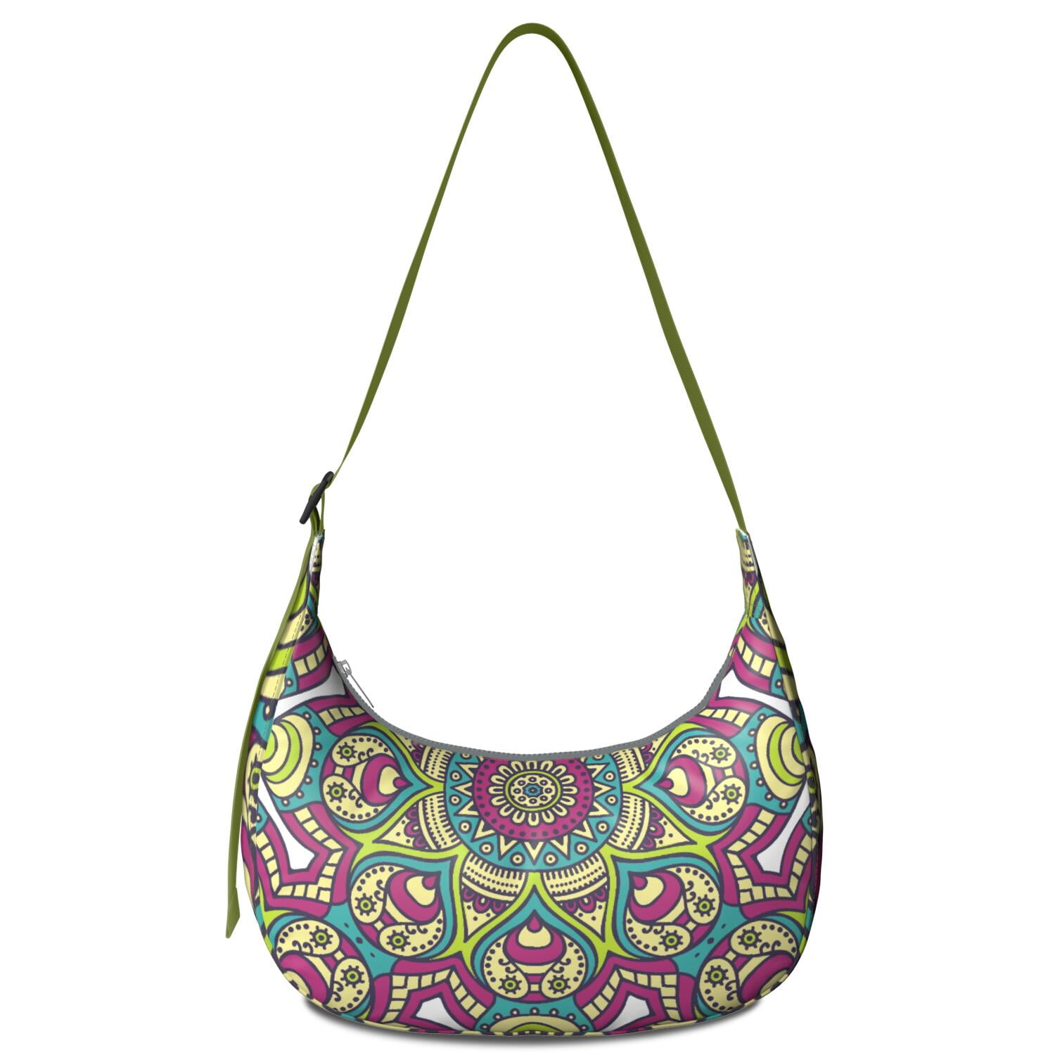 Women’s Boho Tribal Mandala Shoulder Bag – Abstract Ethnic Traditional ...