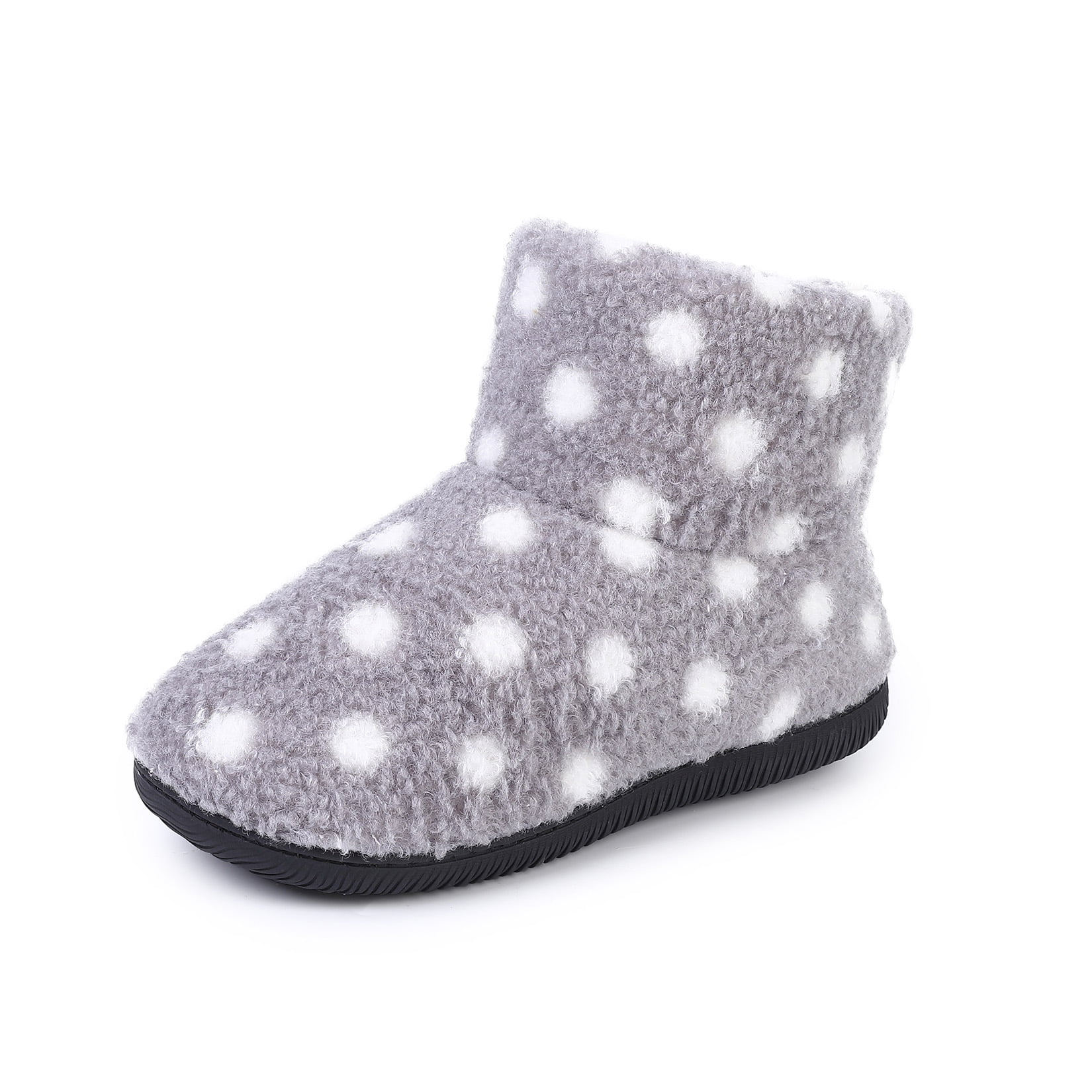 Women's Bootie Slippers Cute Plush Fleece Memory Foam House Shoes ...