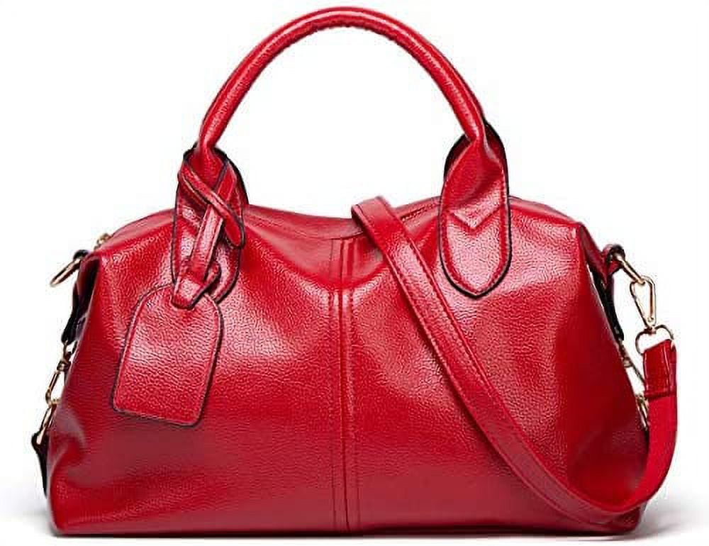 Women's Boston Pillow PU Leather Practical Shoulder Crossbody Hobo ...