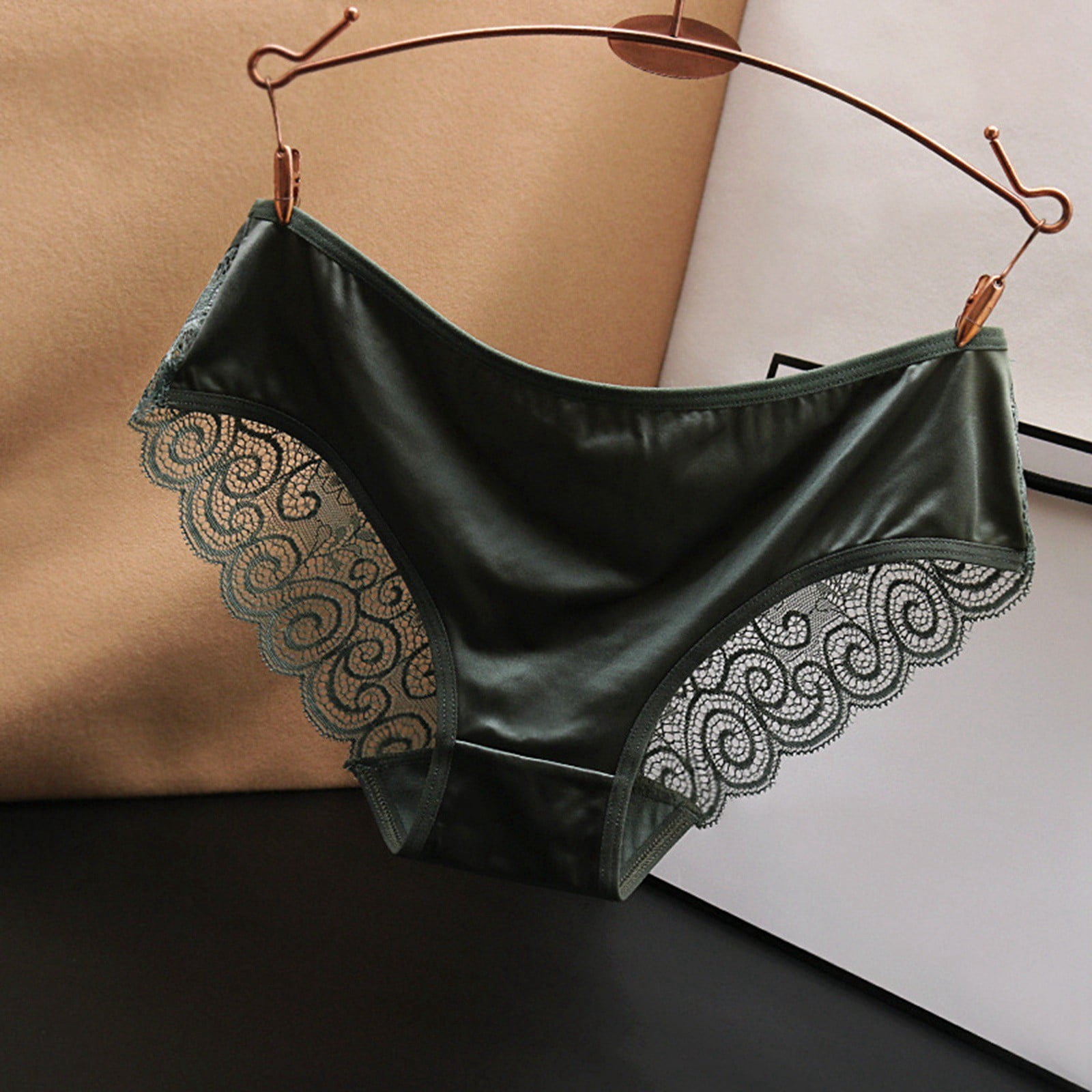 Women's Bow Sexy Cut Hollow Mesh Underwear With A Low Waist Seamless ...