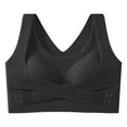 Women's Bra Criss-Cross Lift Sculpt Wireless Adjustable Straps Posture ...