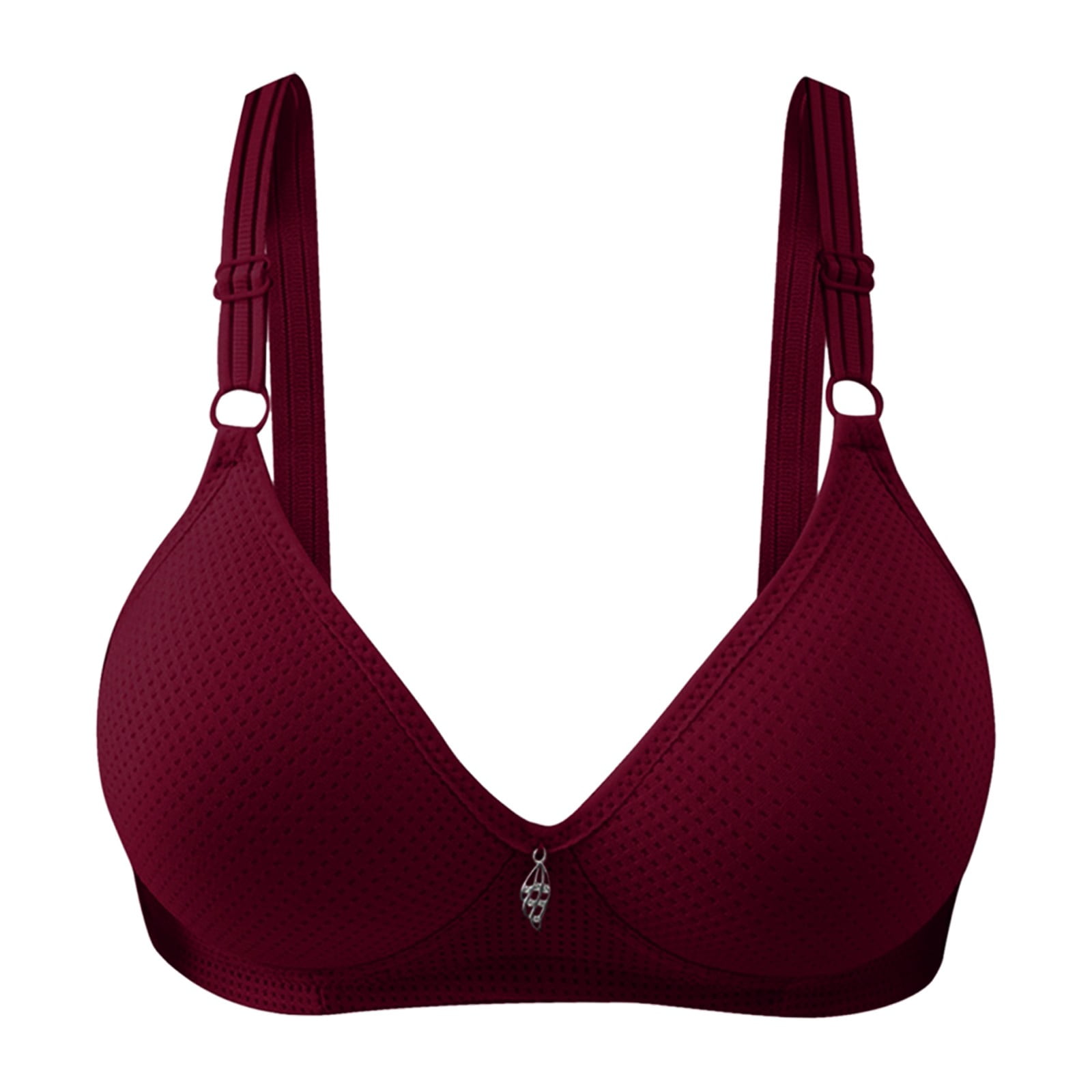 Women's Bras Women's Solid Color Sexy Cup Gathered Breathable Side Fold ...