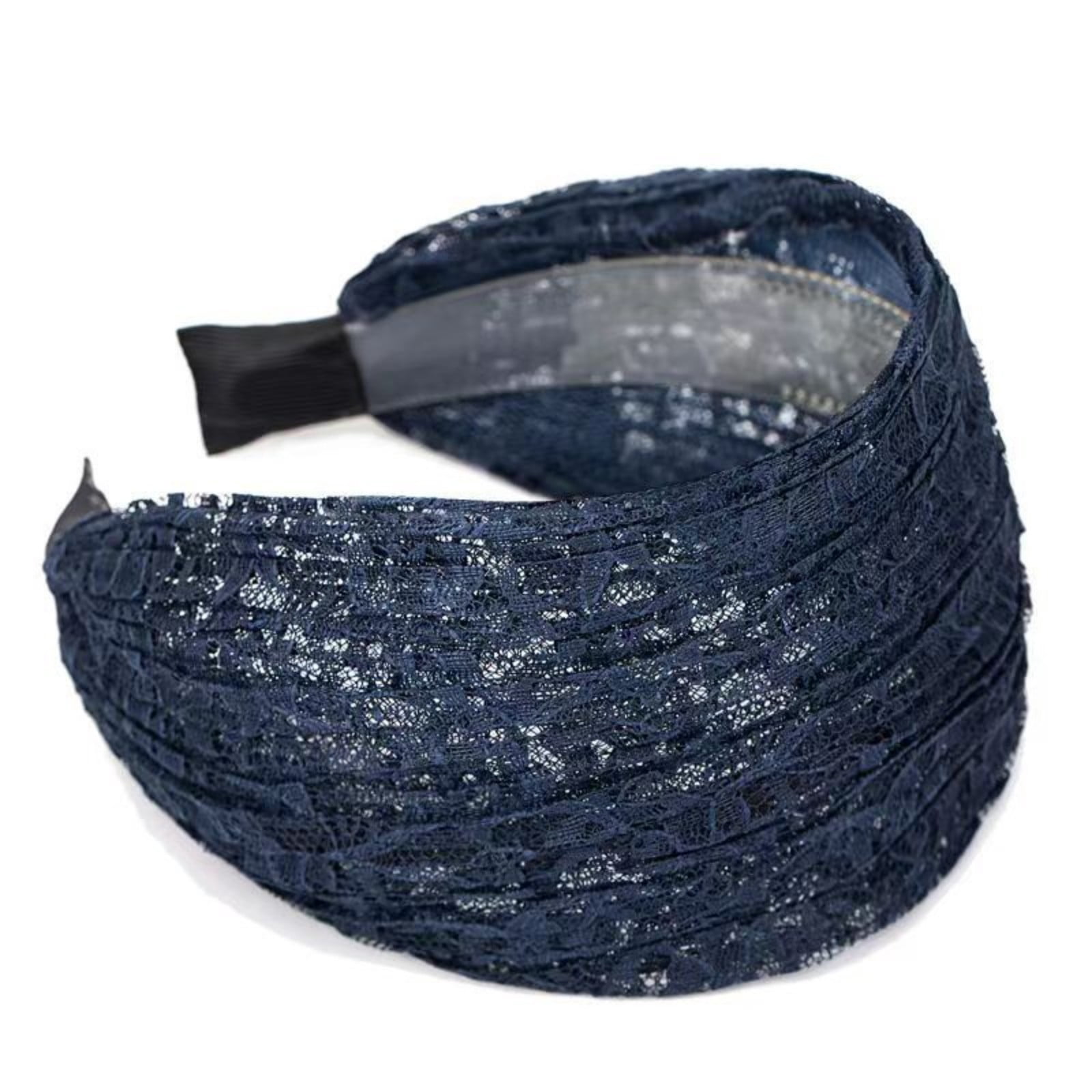 Women's Breathable Lace Headband, Ruched Turban-style Wide Hairband ...
