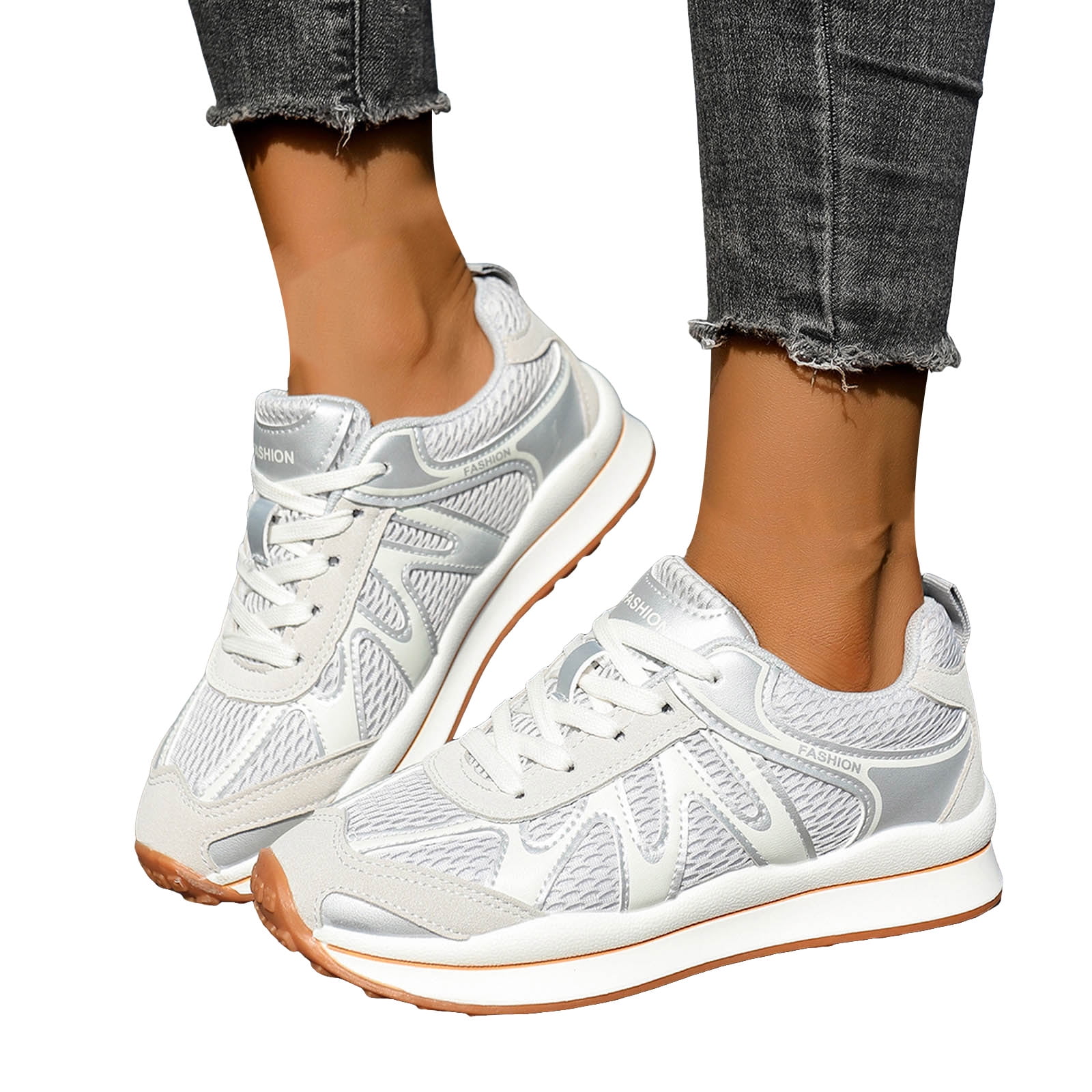 Women's Breathable Wide Toe Box Walking Shoes Comfortable Platform Non ...