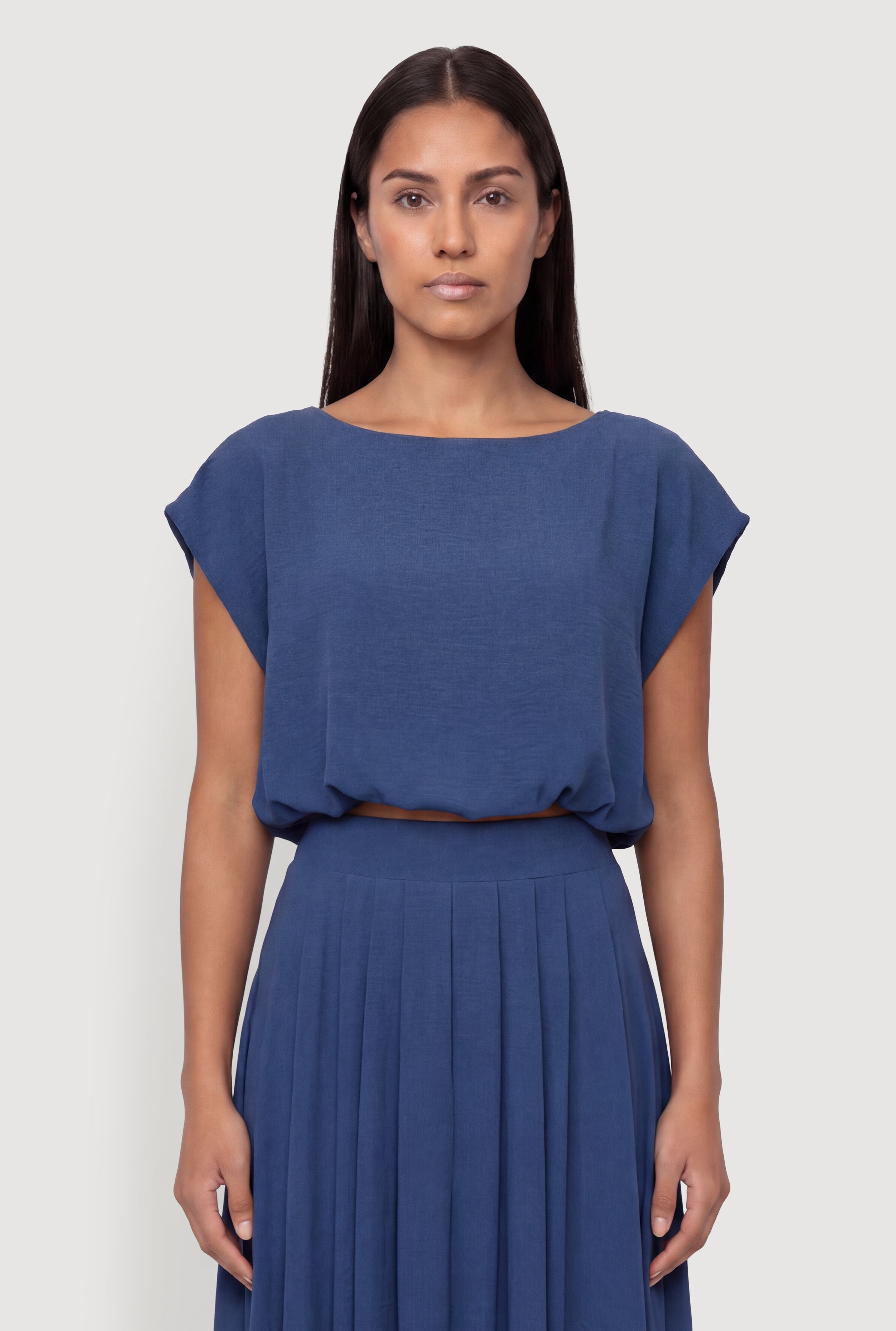 Women's Bubble Hem Tie Back Keyhole Crop Top - Walmart.com
