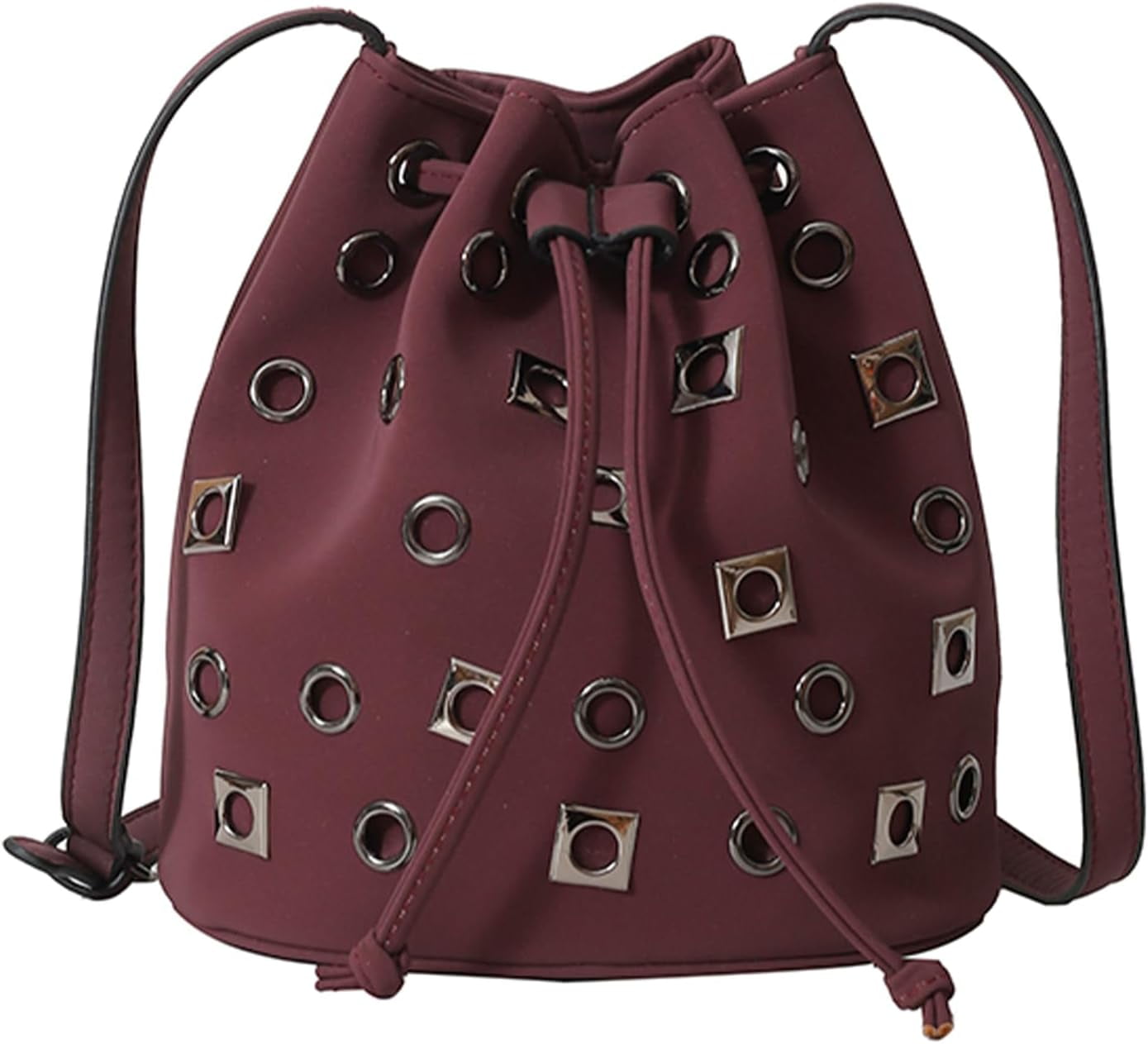 Women's Bucket Bag, Rivet Purse Mini Leather Hobo Bag Y2K Popular Rivet ...