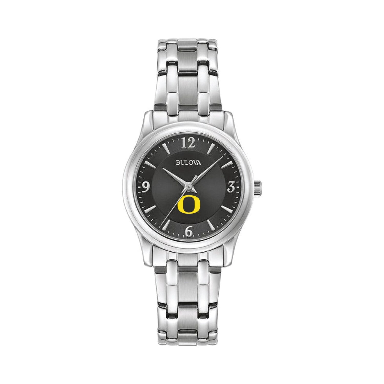 Women's Bulova Black Oregon Ducks Corporate Collection Stainless Steel ...