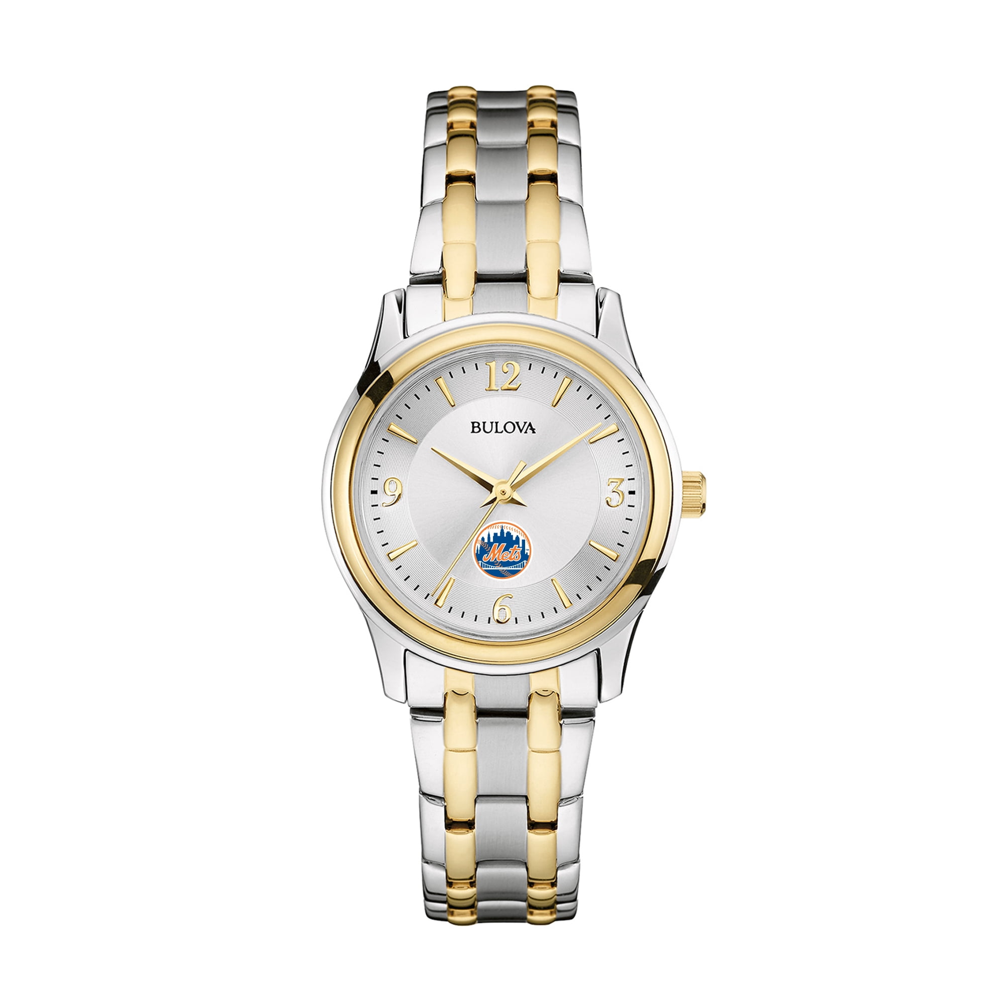 Women's Bulova Silver/Gold New York Mets Two-Tone Watch - Walmart.com
