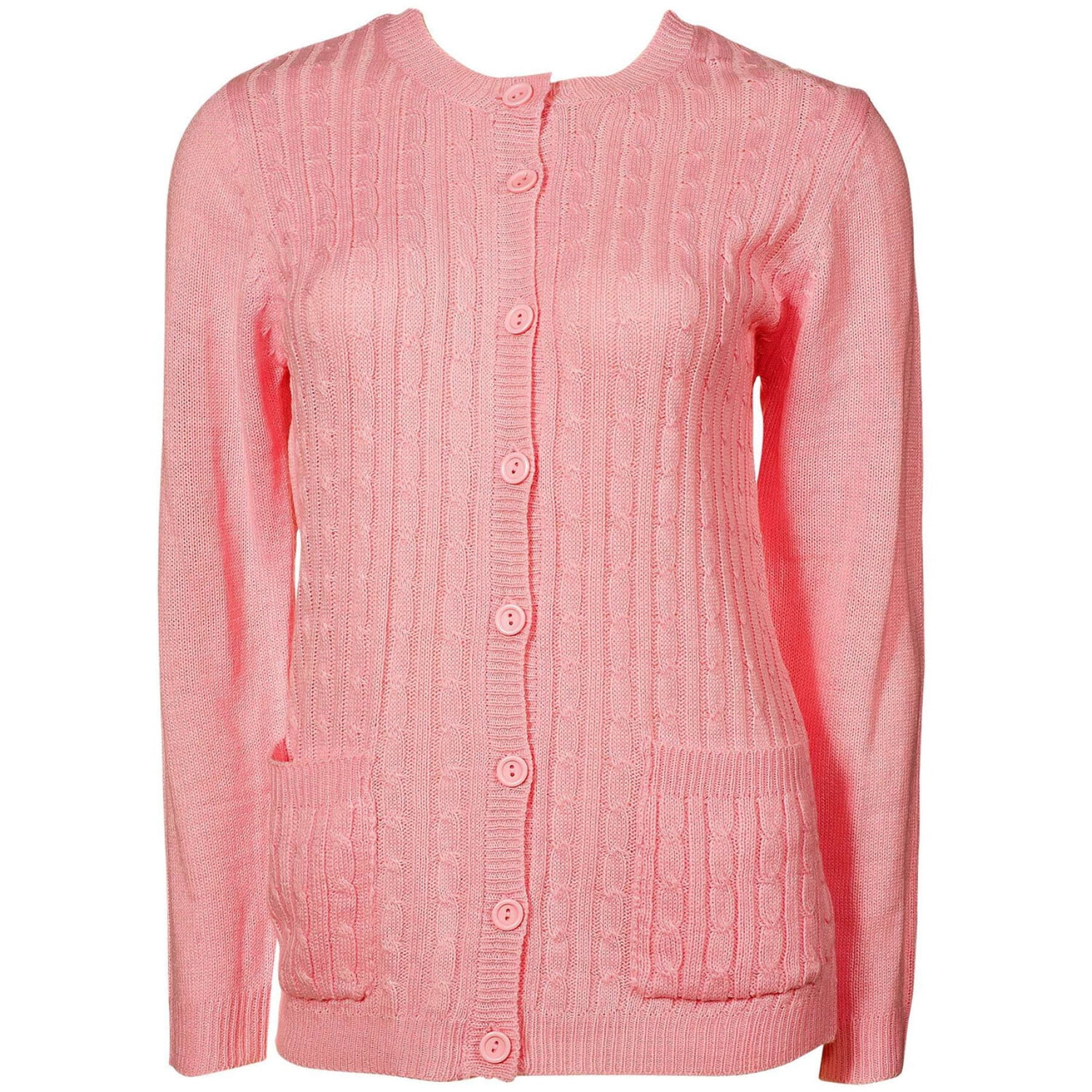 Women's Button-Down Acrylic Cardigan Sweater - Walmart.com