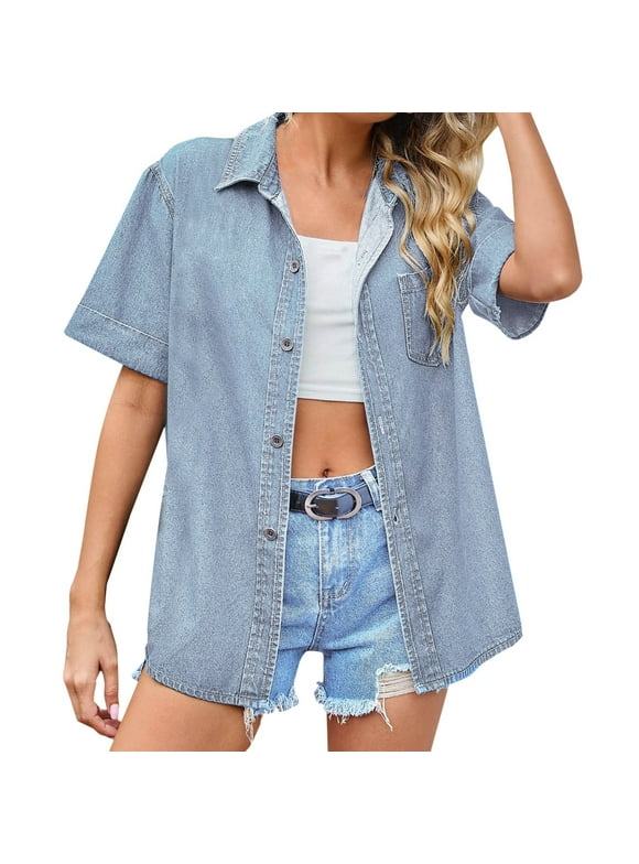 Denim Collar Shirt