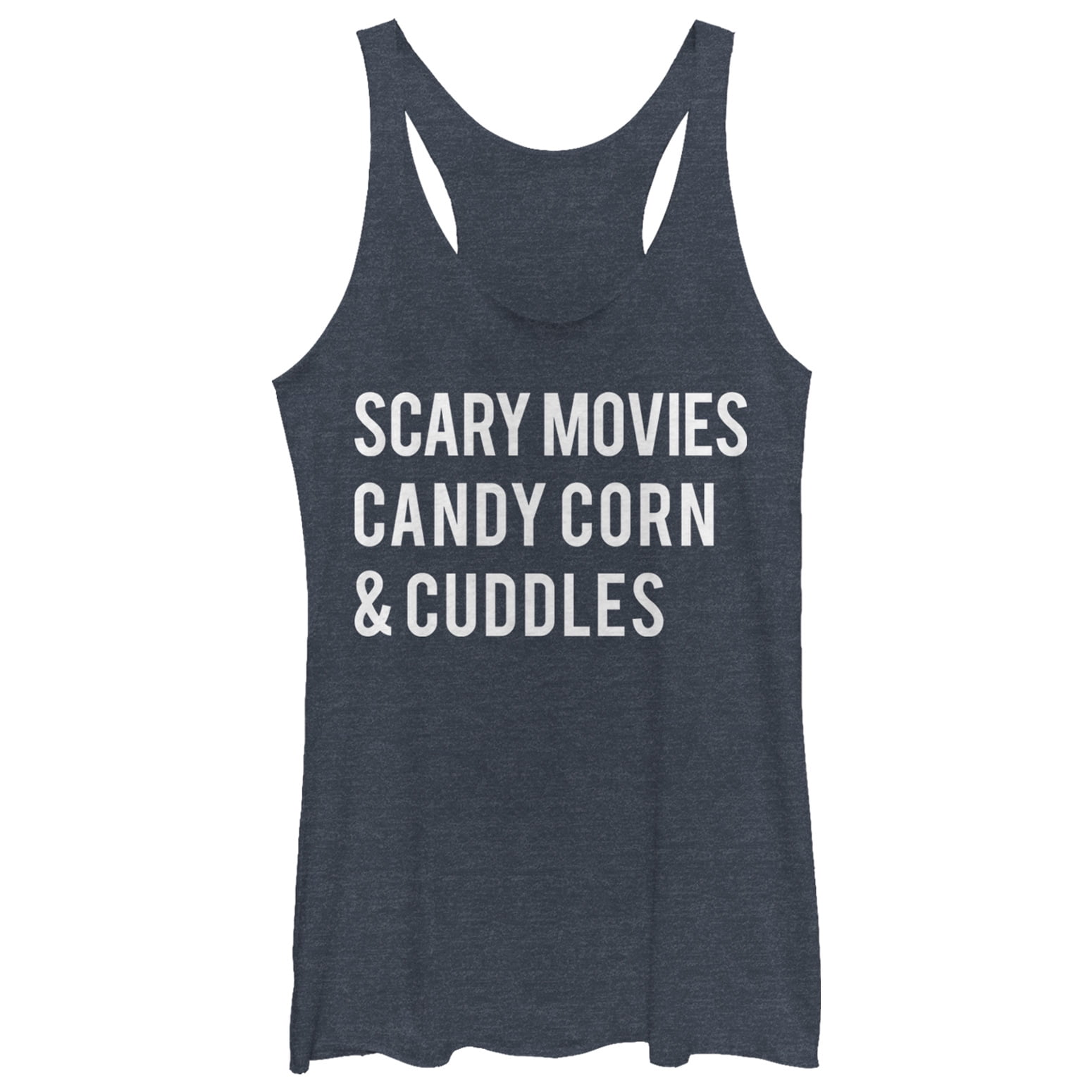 Women's CHIN UP Halloween Candy Corn and Cuddles Racerback Tank Top ...