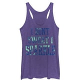 Women's CHIN UP Sparkle Tie-Dye Racerback Tank Top Purple Heather X ...