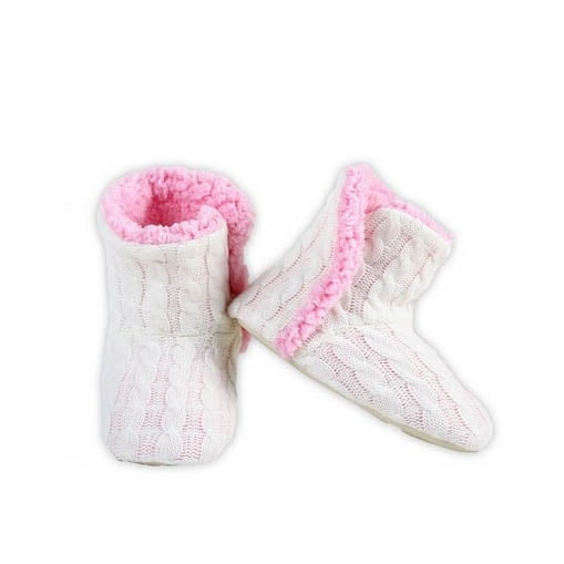 Women's Cable Knit Booties House Slippers w/ Sherpa Fleece Lining and ...