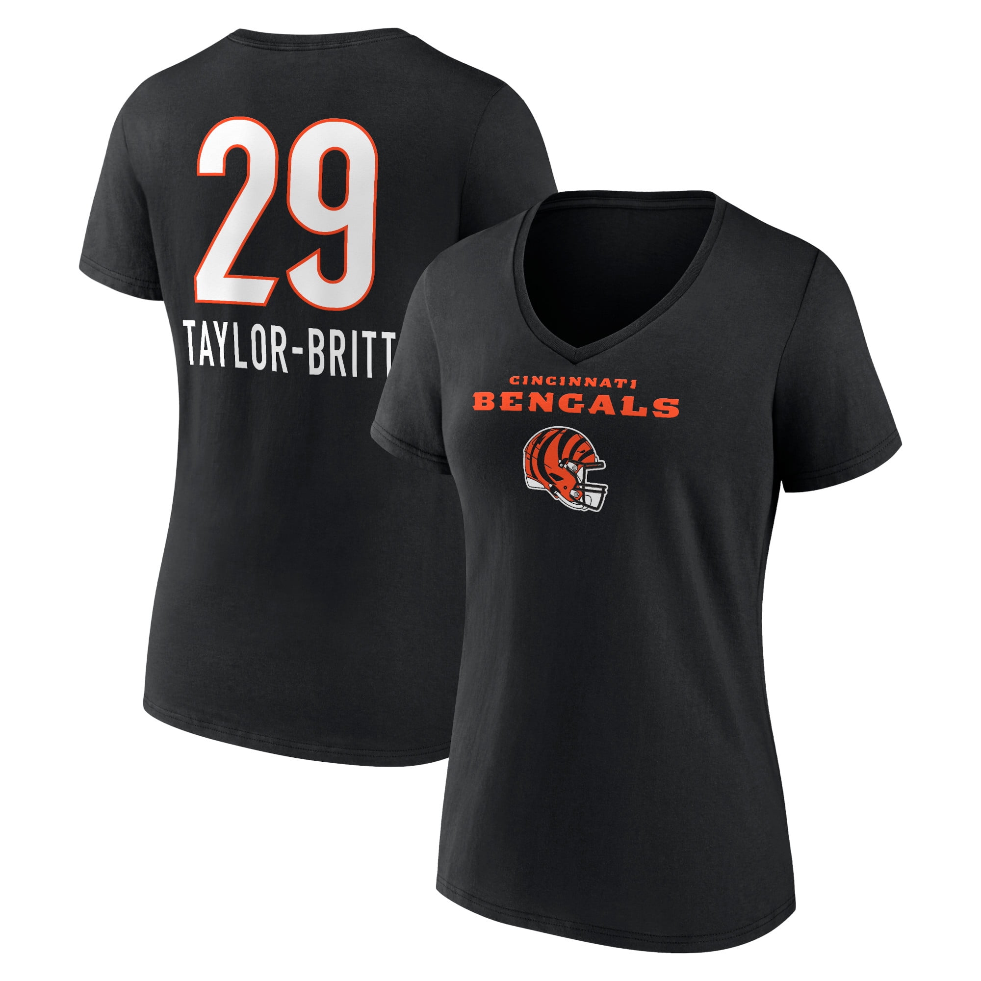 Women's Cam Taylor-Britt Black Cincinnati Bengals Team Wordmark Player ...