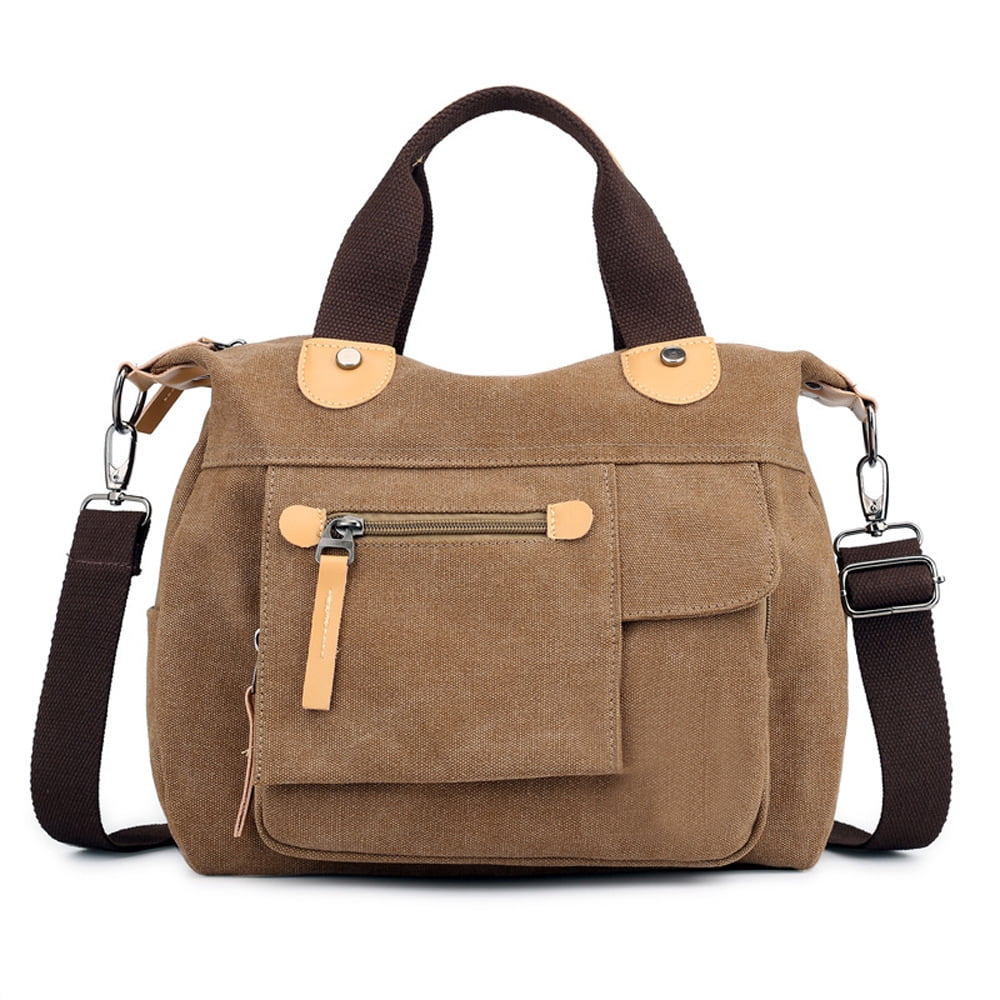 Women's Canvas Tote Purses Work Shoulder Crossbody Bag Vintage Multi ...