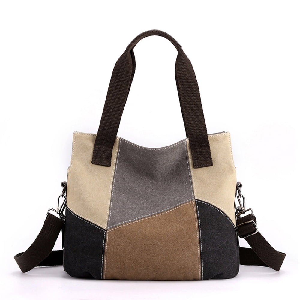 Women's Canvas Tote Purses Work Shoulder Crossbody Bag Vintage Multi ...