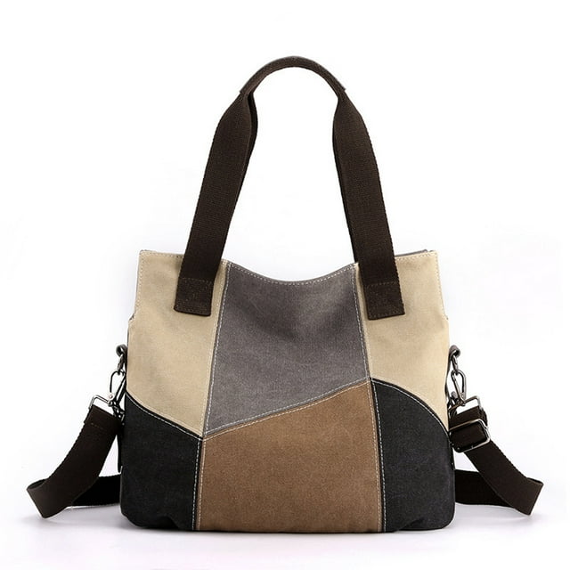 Women's Canvas Tote Purses Work Shoulder Crossbody Bag Vintage Multi ...